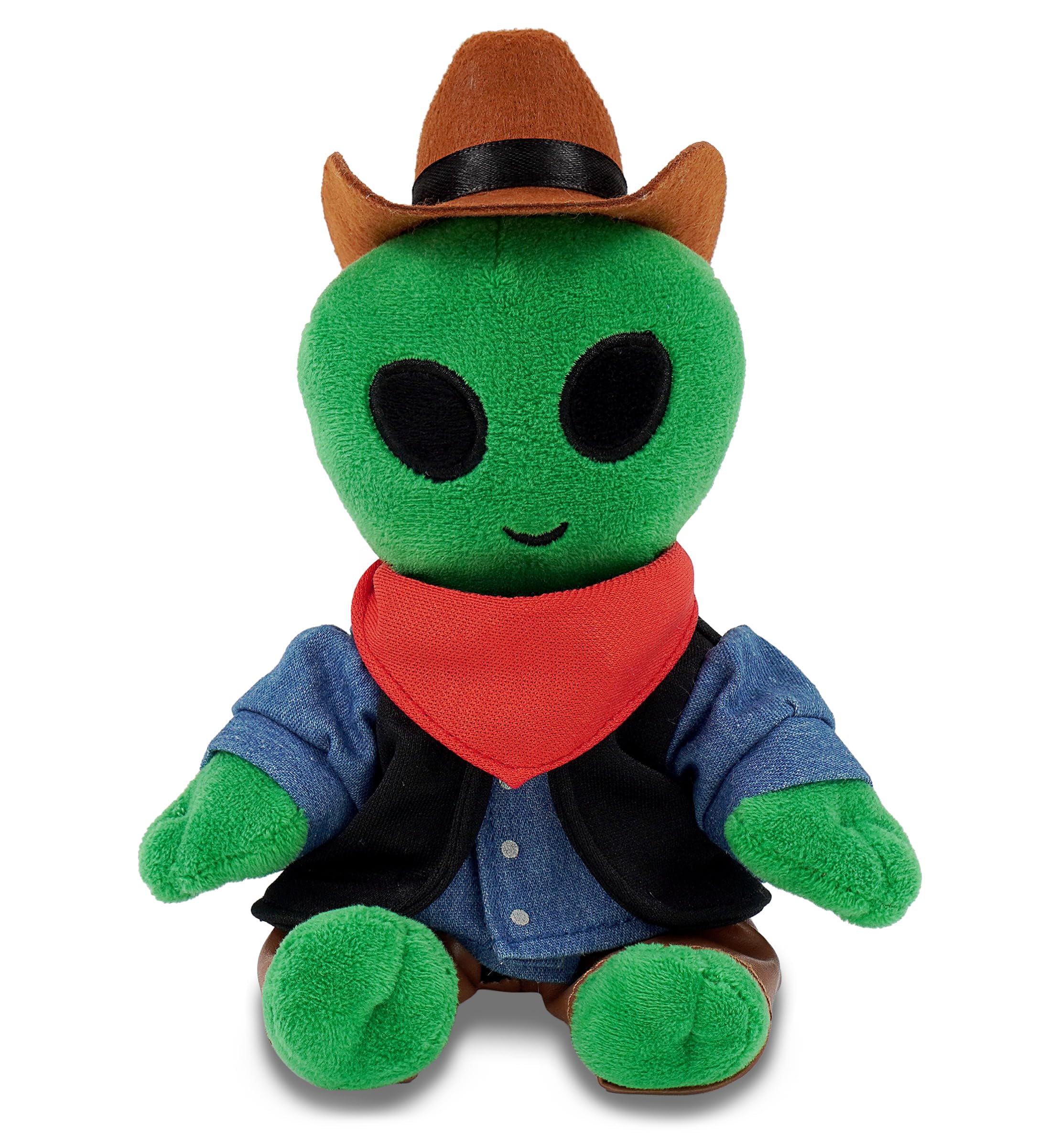 DolliBu Green Alien Stuffed Animal Cowboy Plush - Western-Themed Bear ...