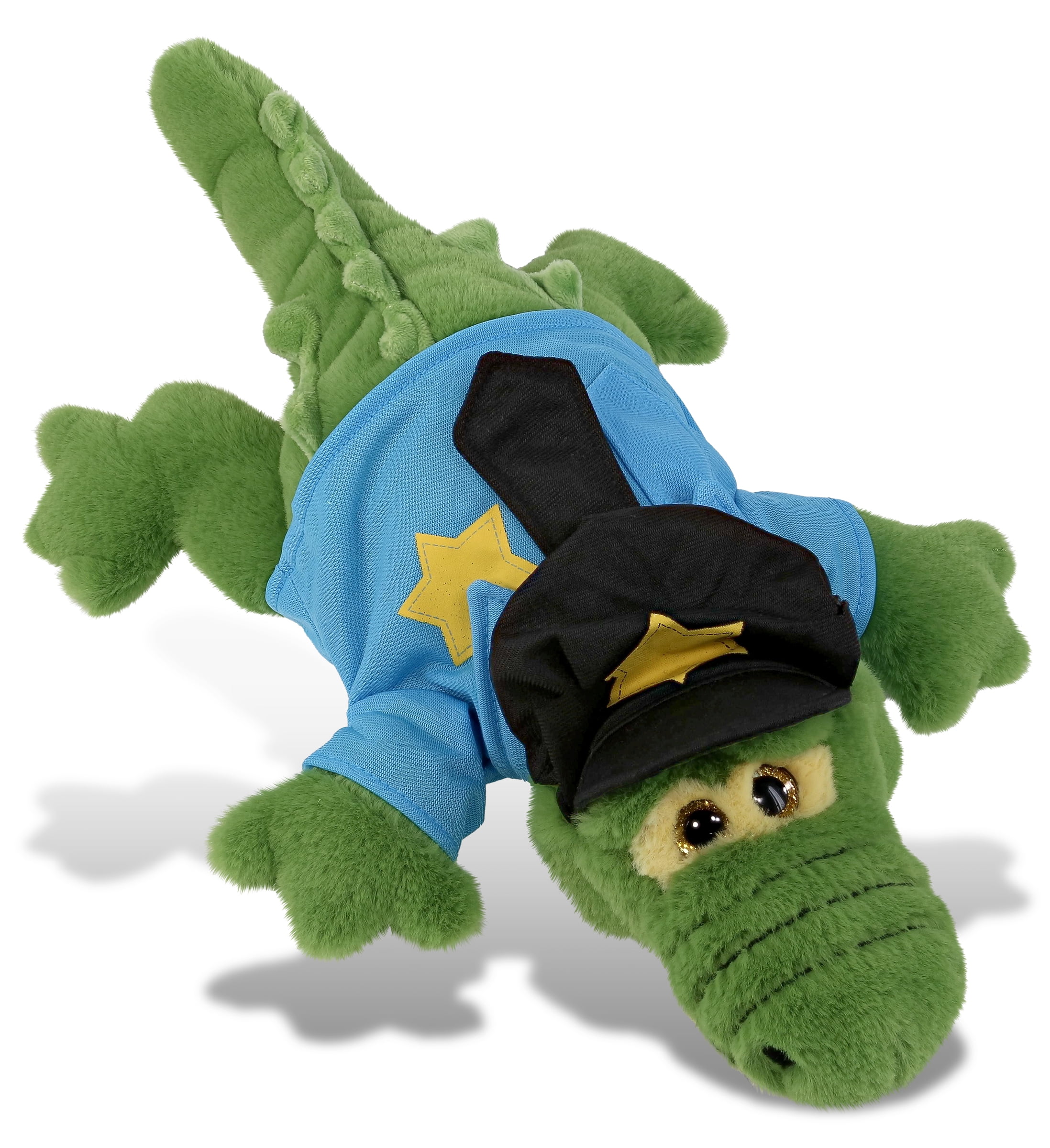 DolliBu Green Alligator Police Officer Plush Toy – Super Soft Alligator ...