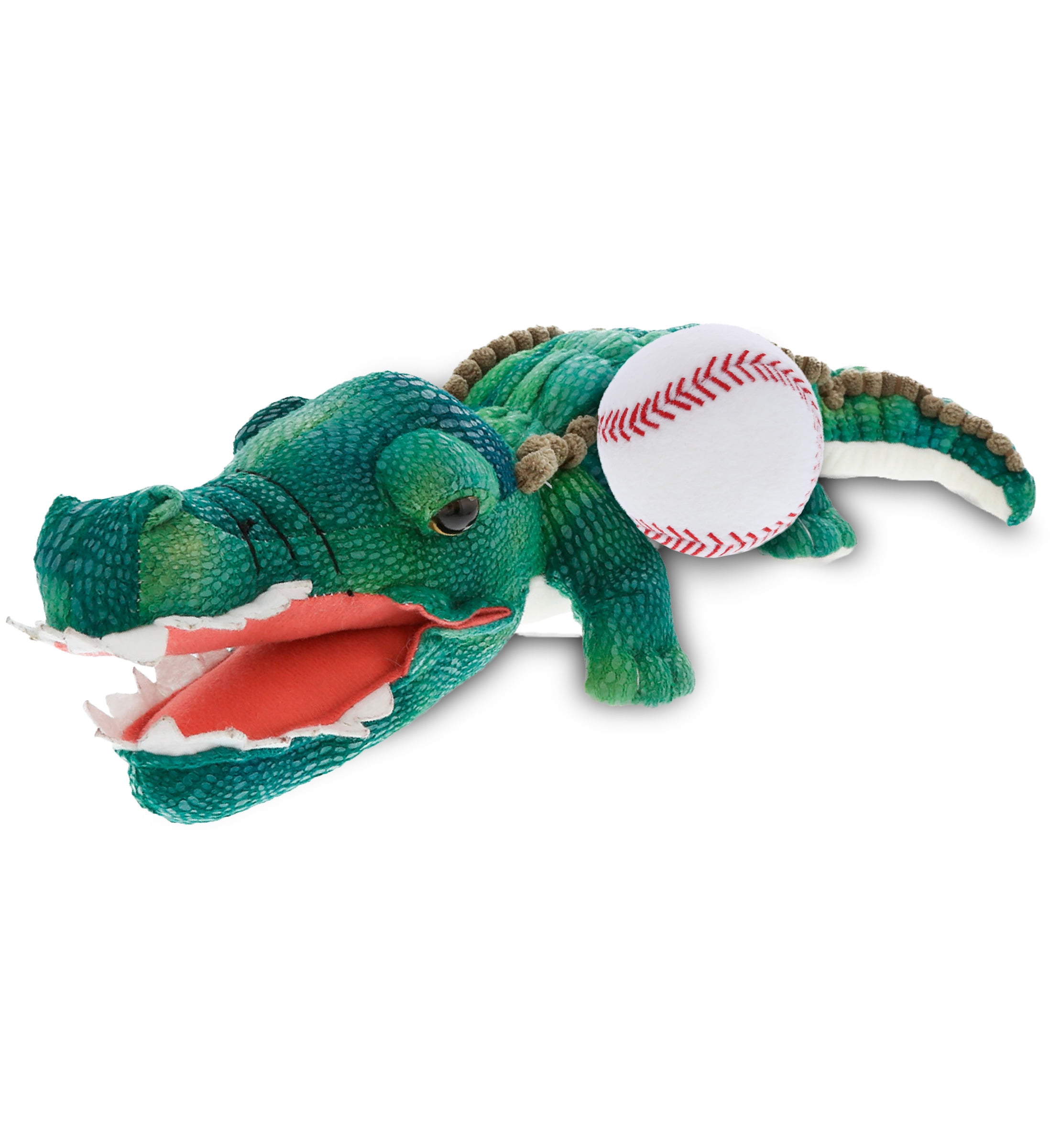 DolliBu Green Alligator Stuffed Animal with Baseball Plush – Soft Gator ...