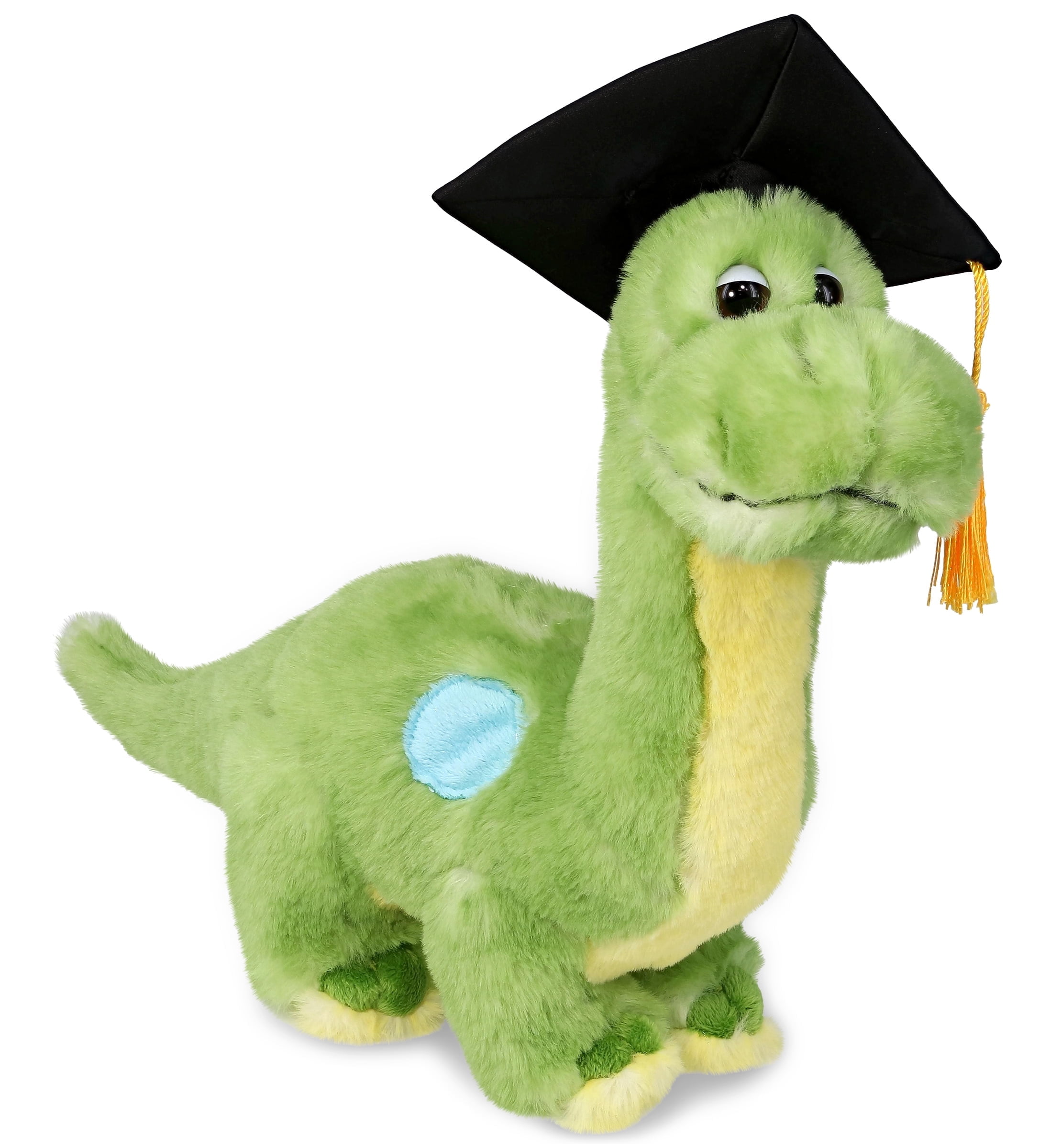 DolliBu Green Dino Graduation Plush Toy - Soft Stuffed Animal with Gown ...