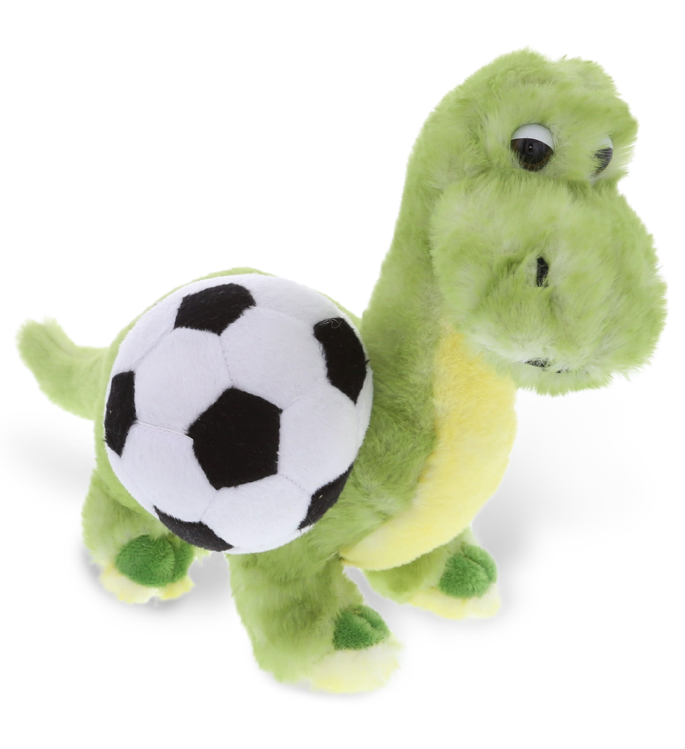 DolliBu Green Dinosaur Stuffed Animal with Soccer Ball Plush - Soft ...