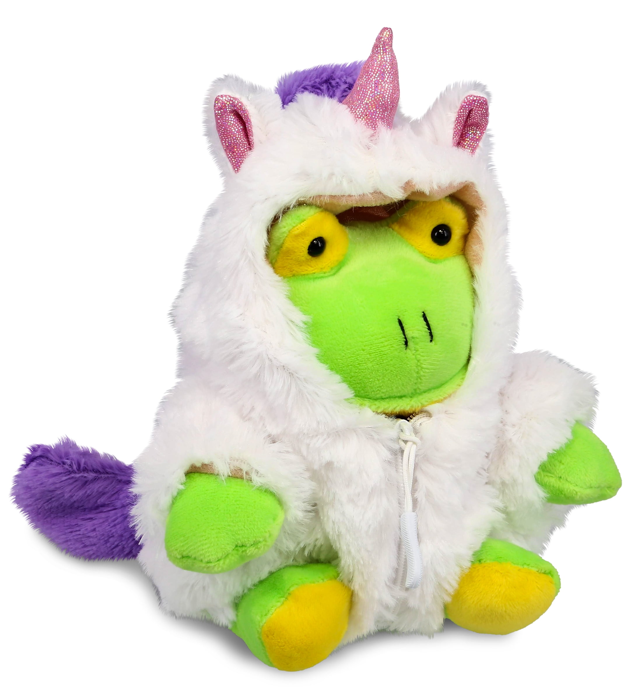 DolliBu Green Frog Unicorn Plush Stuffed Animal Toy - Super Soft ...