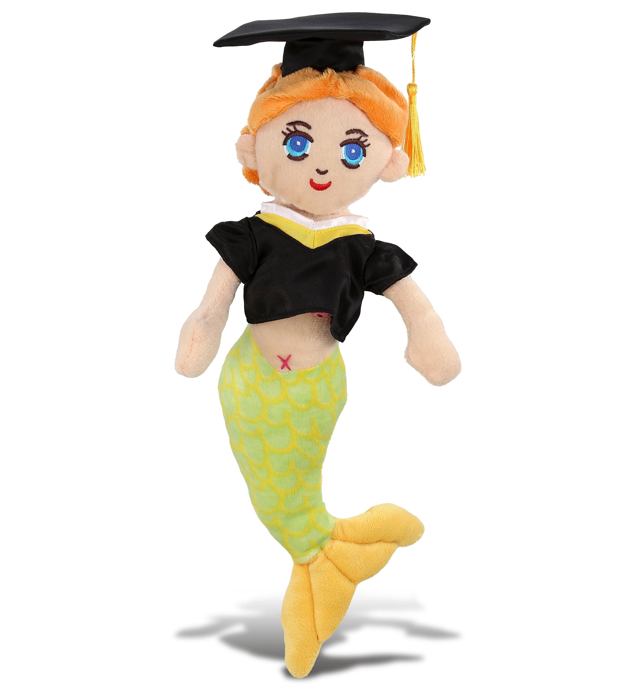 DolliBu Green Mermaid Graduation Plush Toy - Super Soft Plush ...
