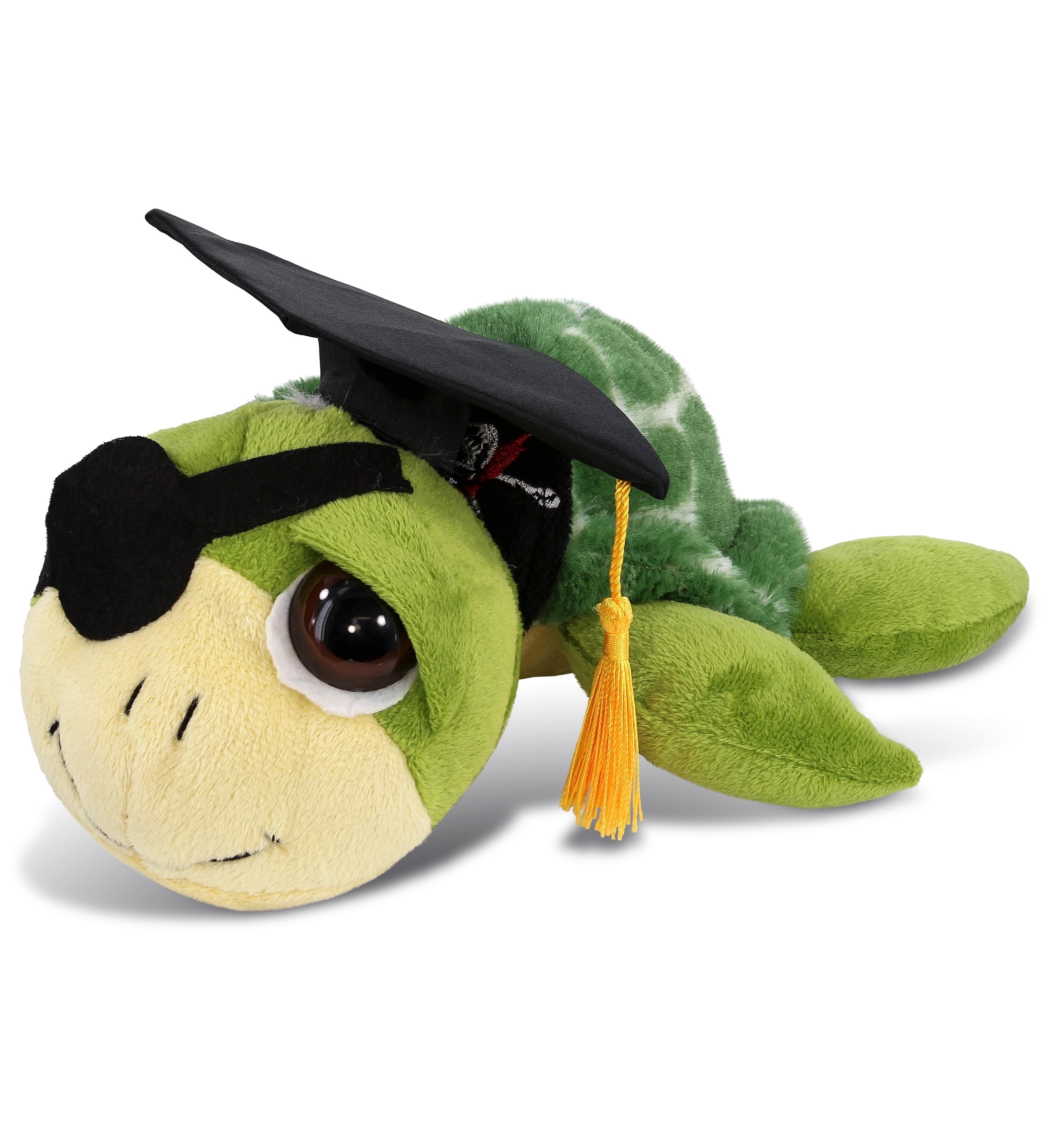 DolliBu Green Pirate Sea Turtle Graduation Plush Toy - Super Soft Plush ...