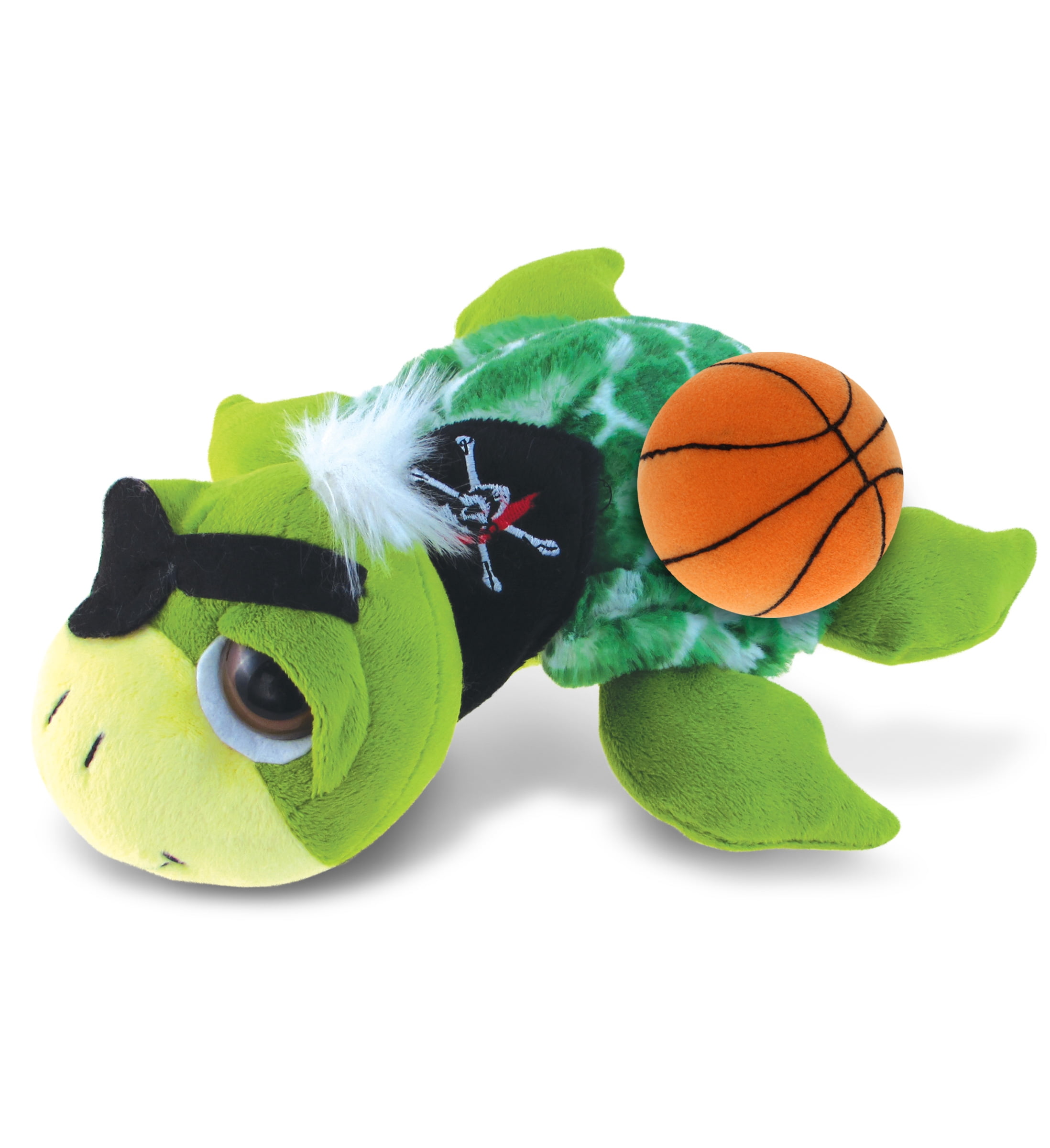 DolliBu Green Pirate Sea Turtle Stuffed Animal with Basketball Plush ...