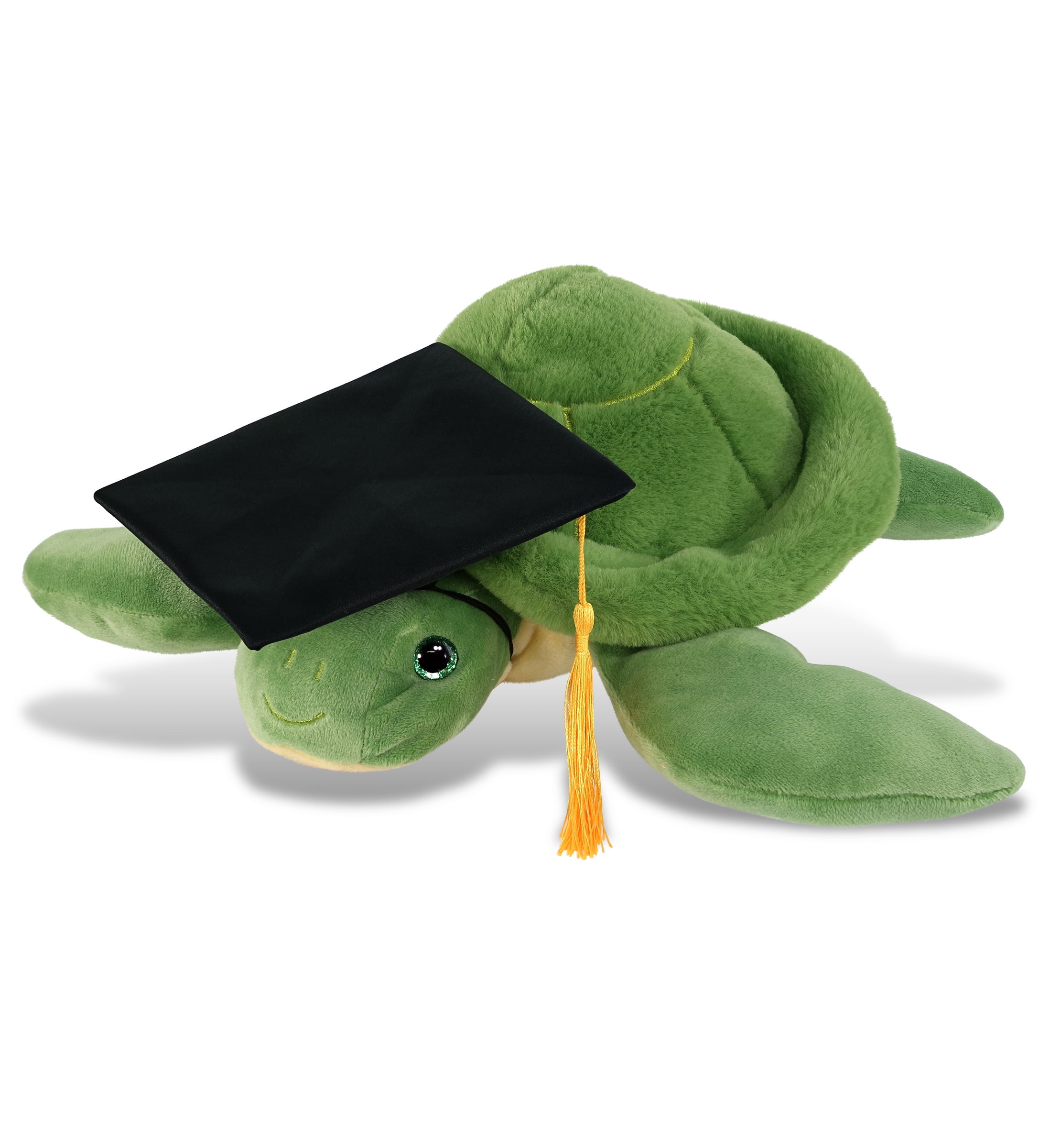 DolliBu Green Sea Turtle Graduation Plush Toy - Super Soft Turtle ...