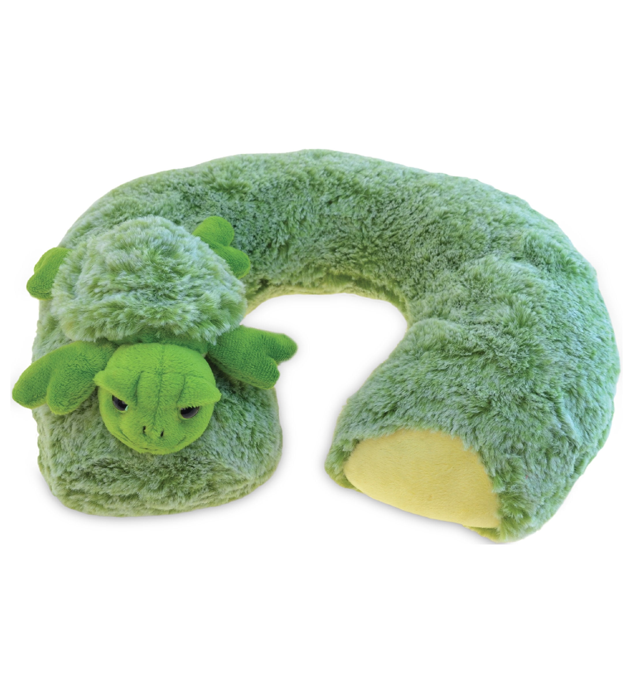DolliBu Green Sea Turtle Plush Neck Pillow - Soft Travel Neck Pillow ...