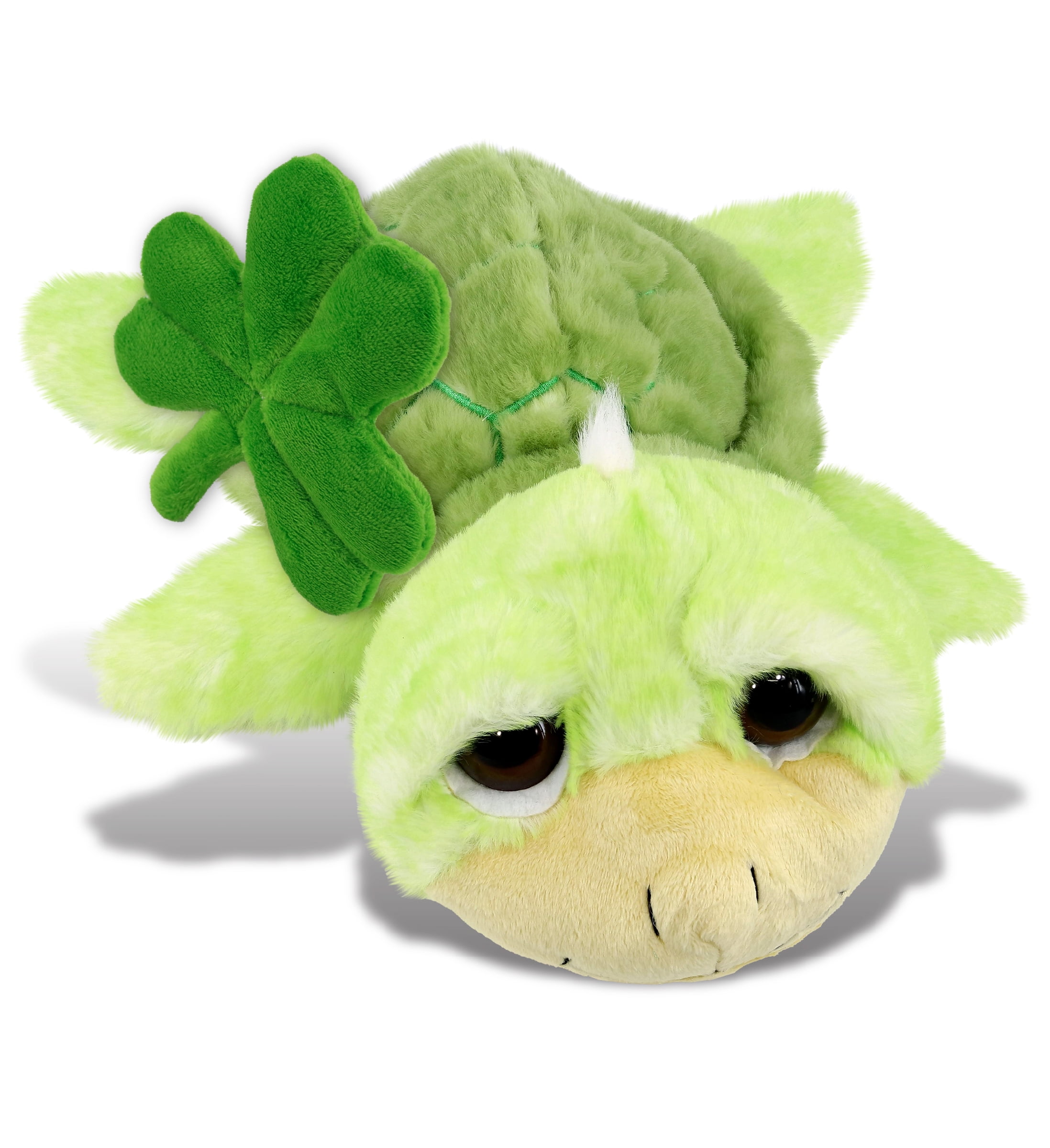 DolliBu Green Sea Turtle Stuffed Animal with Green Plush Shamrock, Cute ...