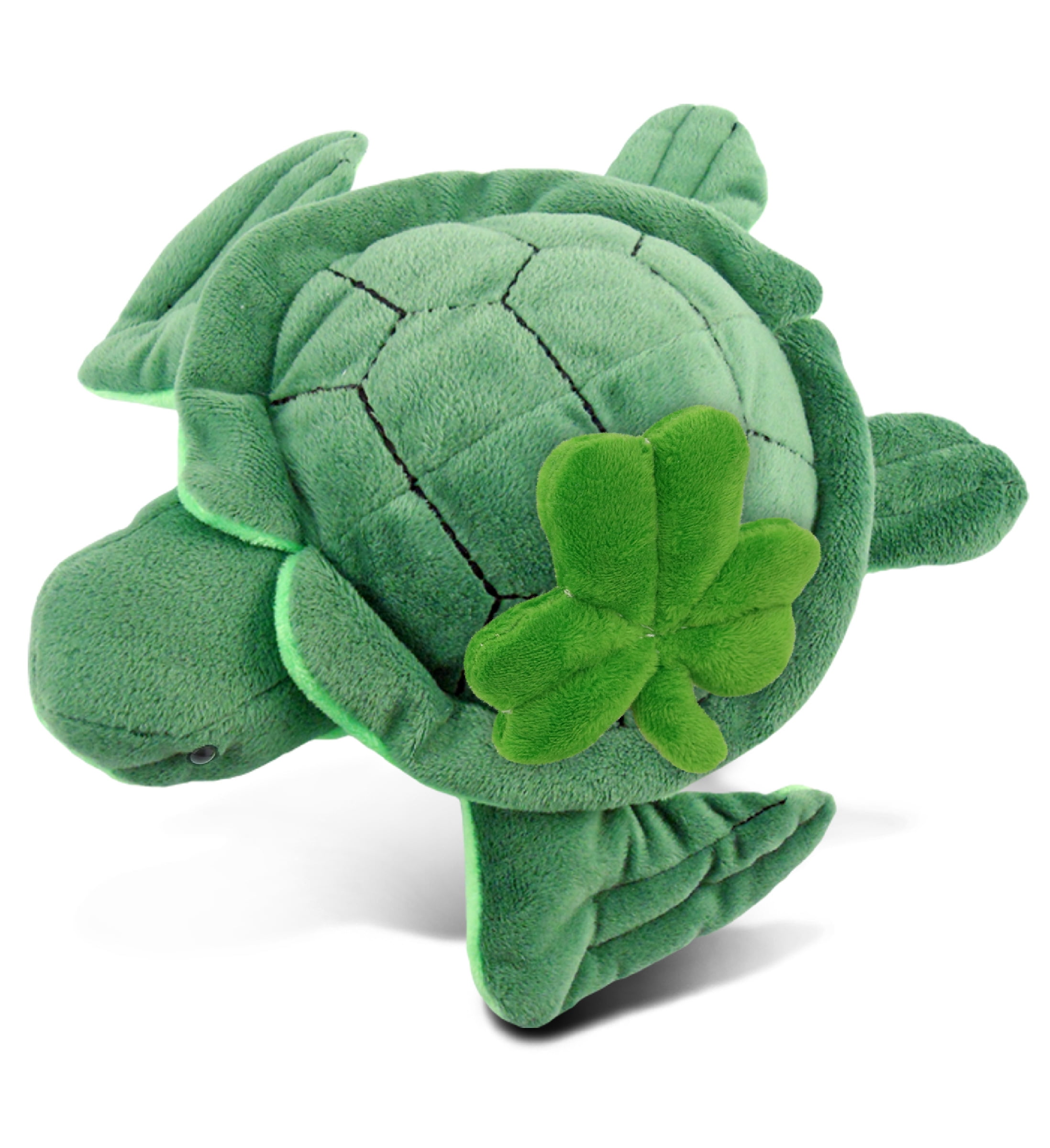 DolliBu Green Sea Turtle Stuffed Animal with Green Plush Shamrock ...