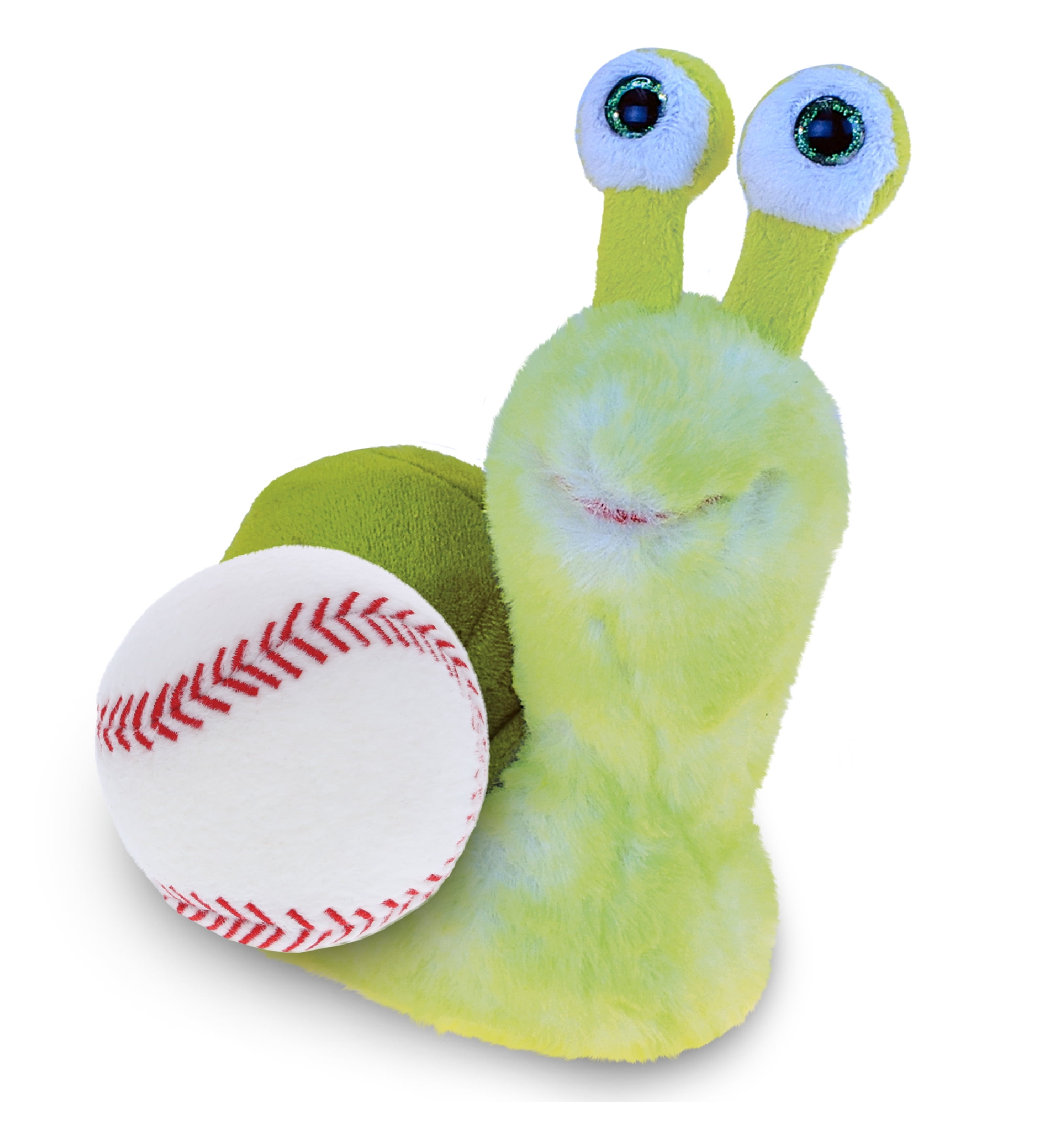 DolliBu Green Snail Stuffed Animal with Baseball Plush - Soft, Huggable ...