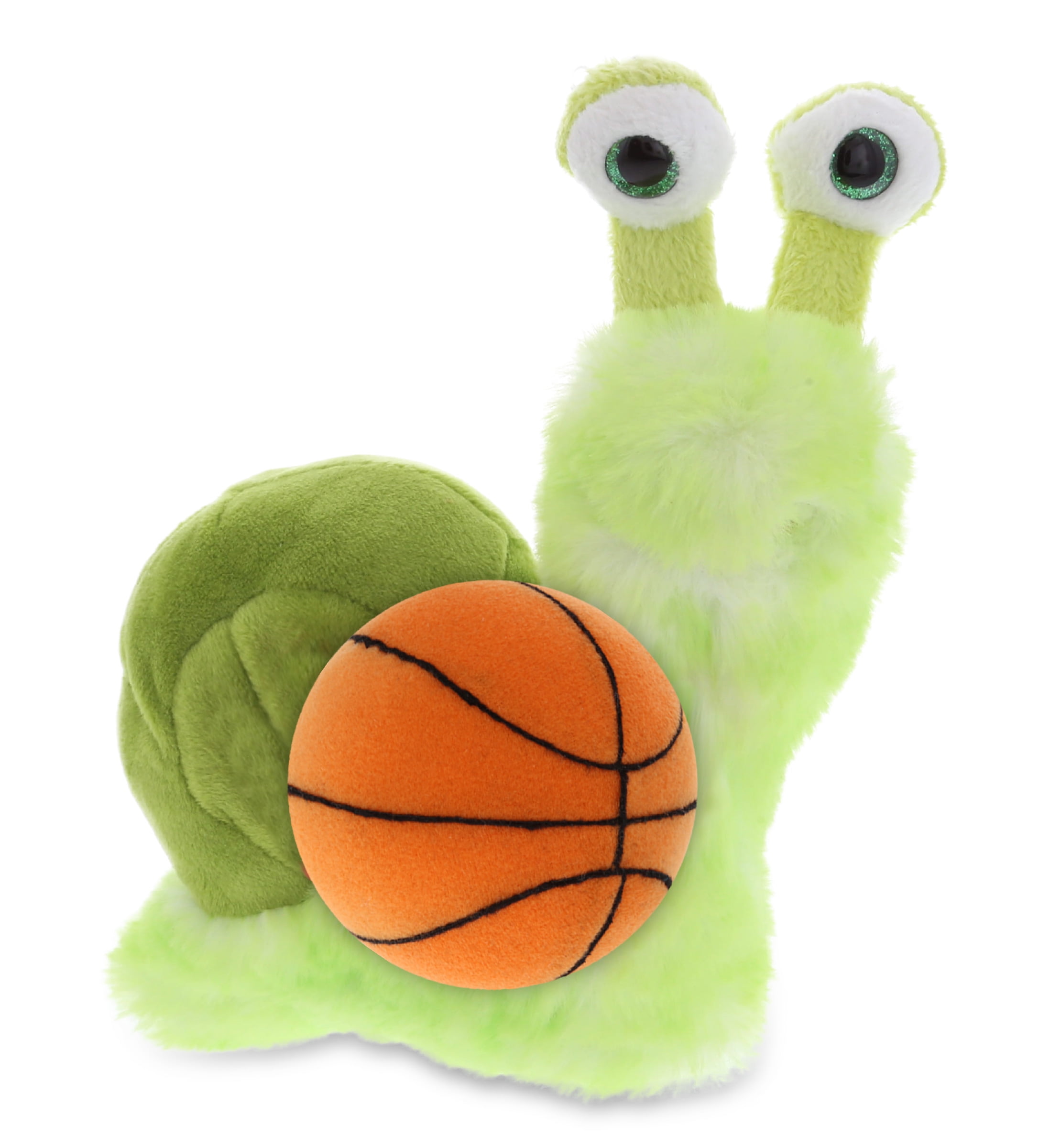 DolliBu Green Snail Stuffed Animal with Basketball Plush - Soft ...