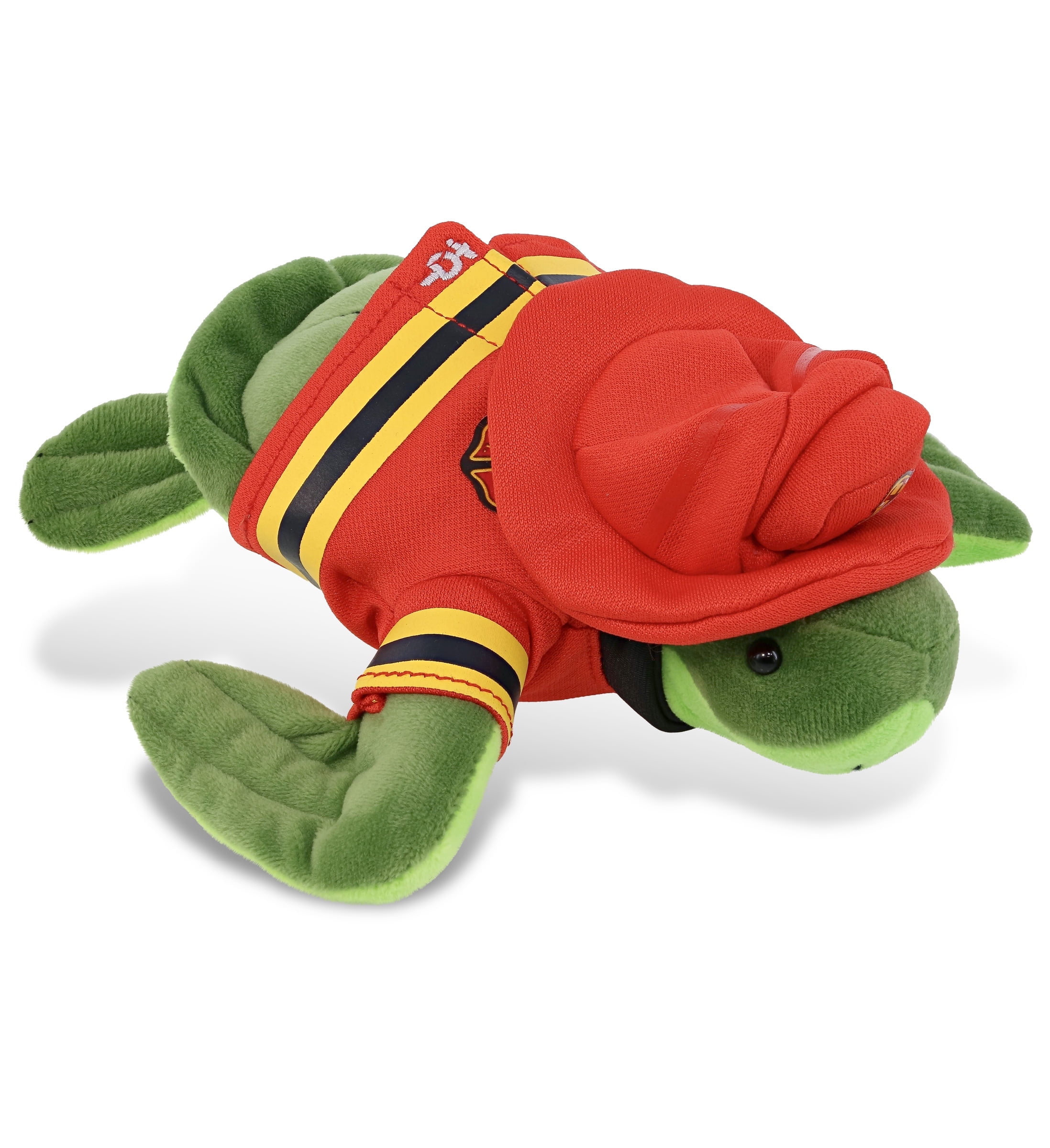 DolliBu Green Turtle Firefighter Stuffed Animal - Super Soft Turtle ...
