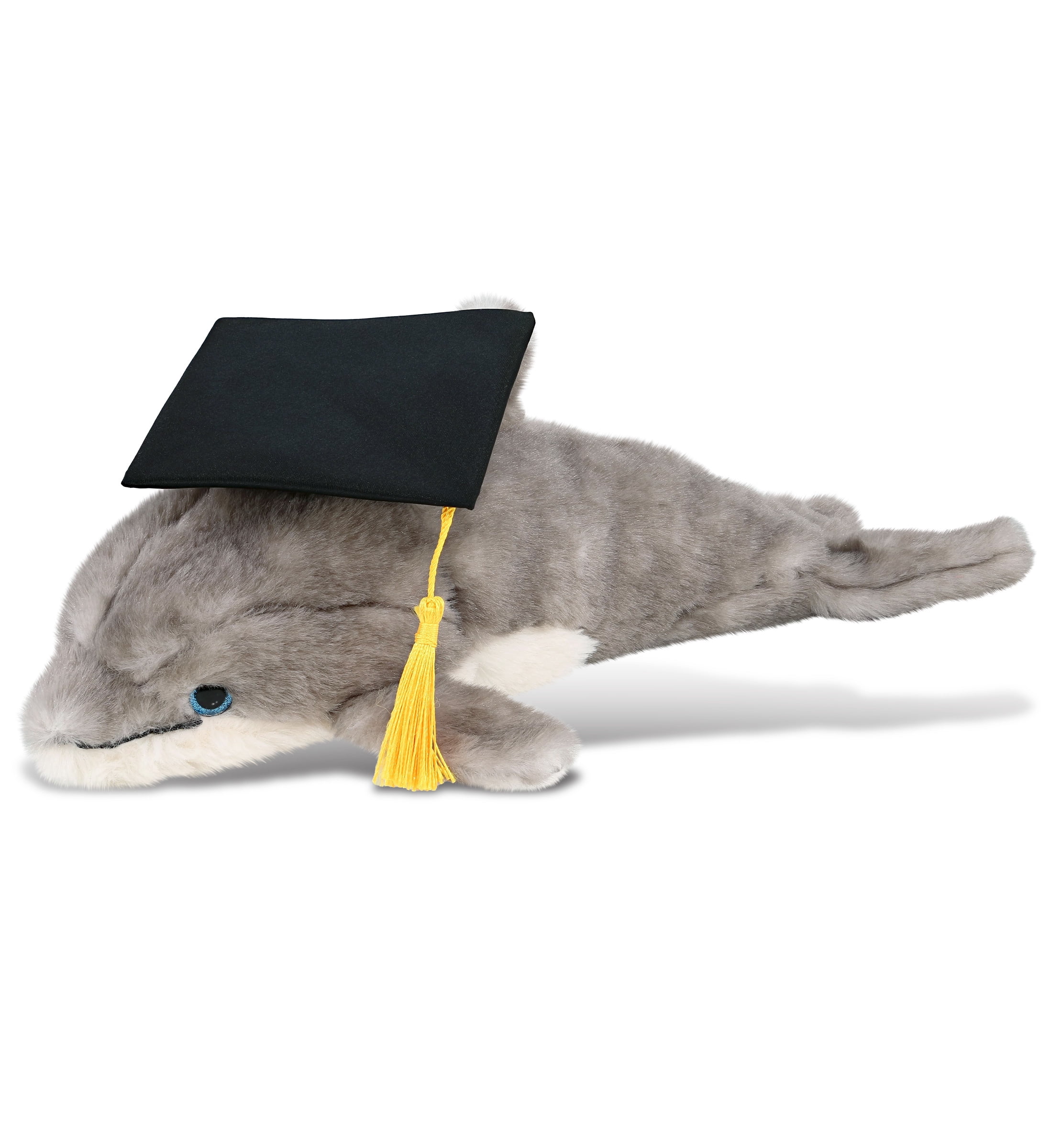 DolliBu Grey Dolphin Graduation Plush Toy - Super Soft Dolphin ...