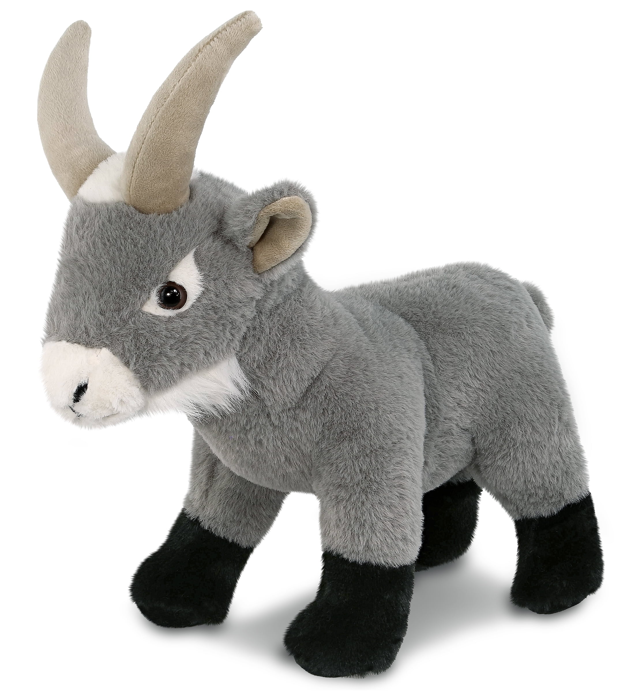 DolliBu Grey Goat Super Soft Stuffed Animal, Cute Realistic Farm ...