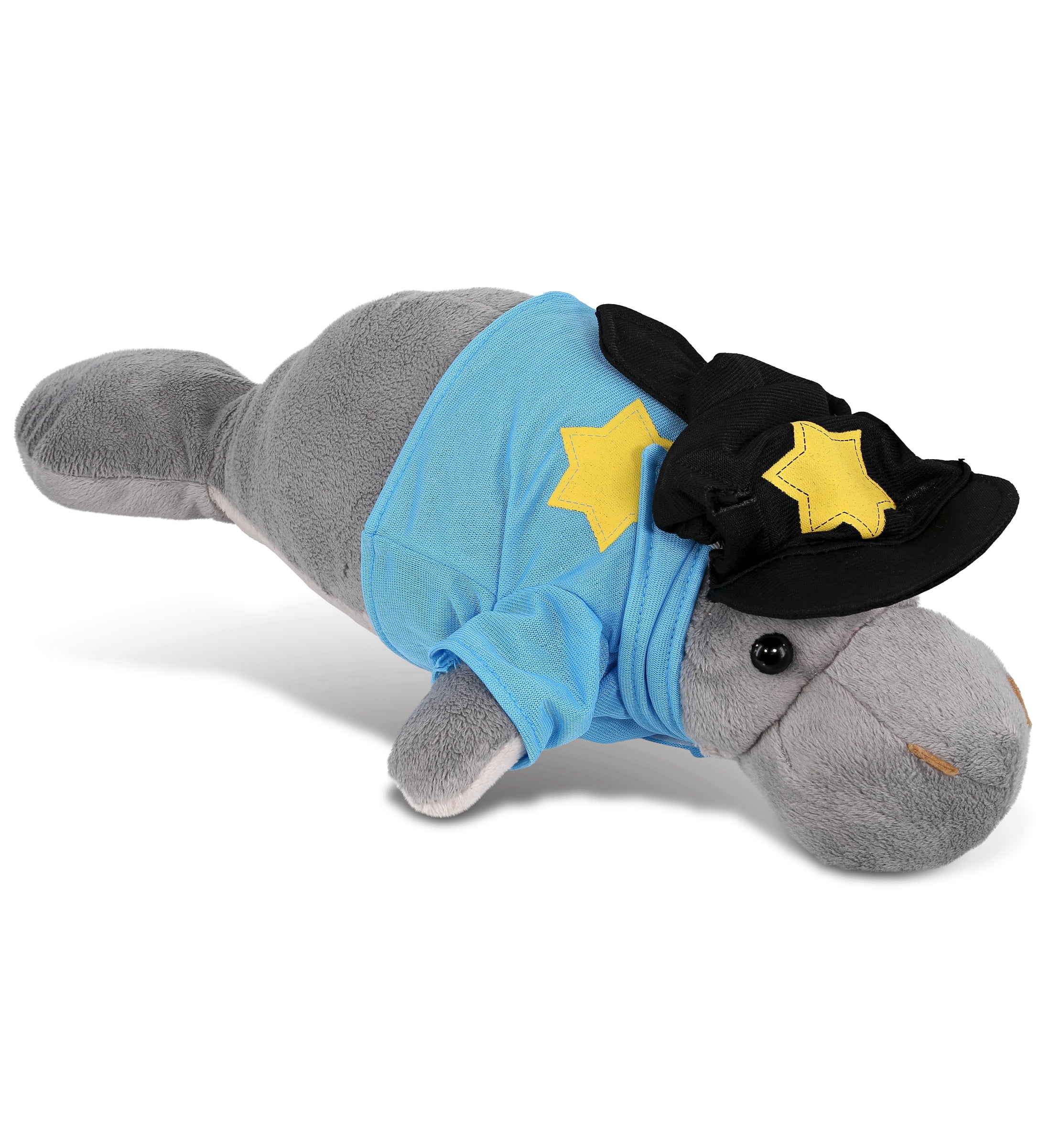 DolliBu Grey Manatee Police Officer Plush Toy Super Soft Manatee Cop ...