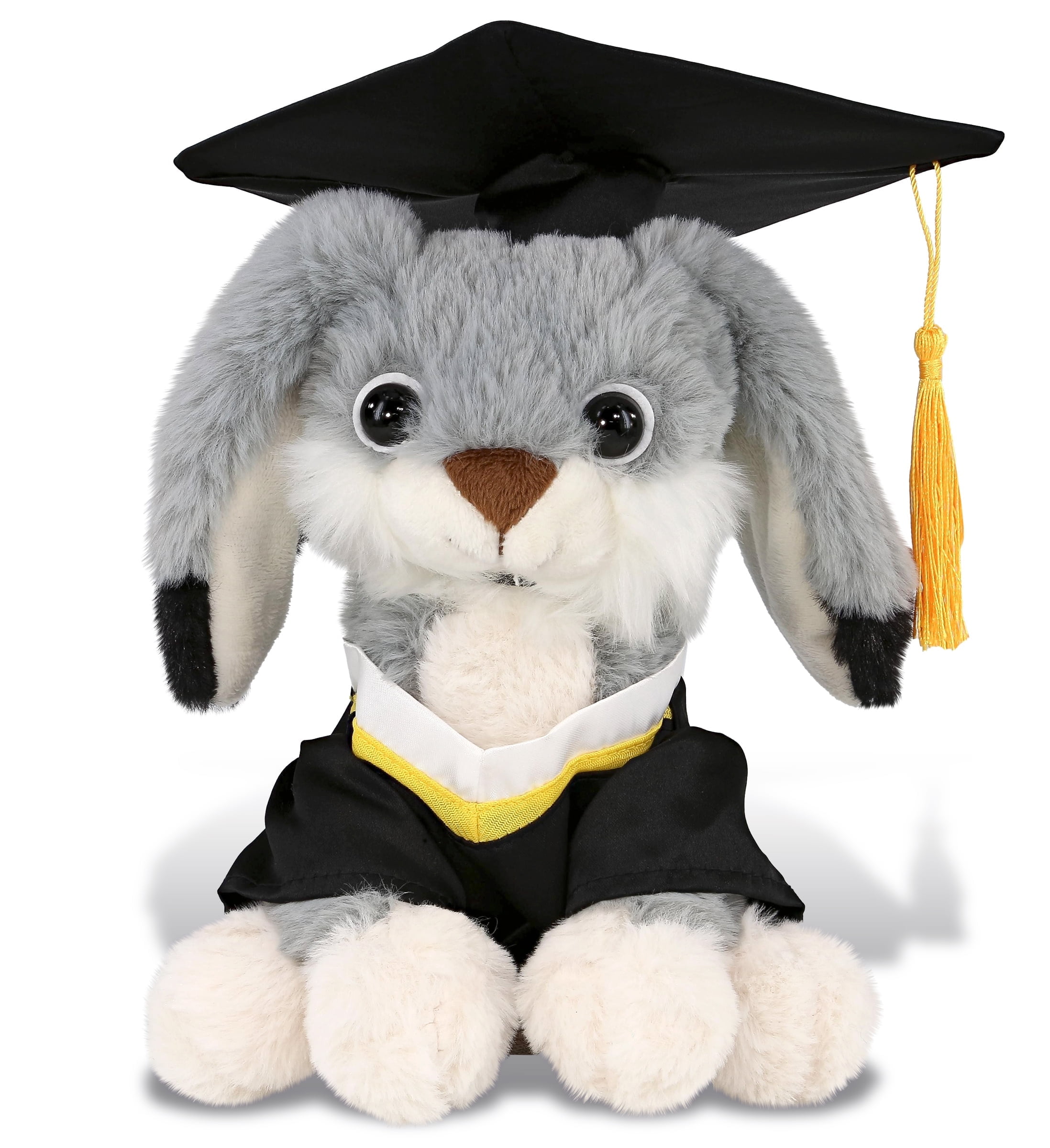 DolliBu Grey Rabbit Graduation Plush Toy - Soft Bunny Plush Graduation ...