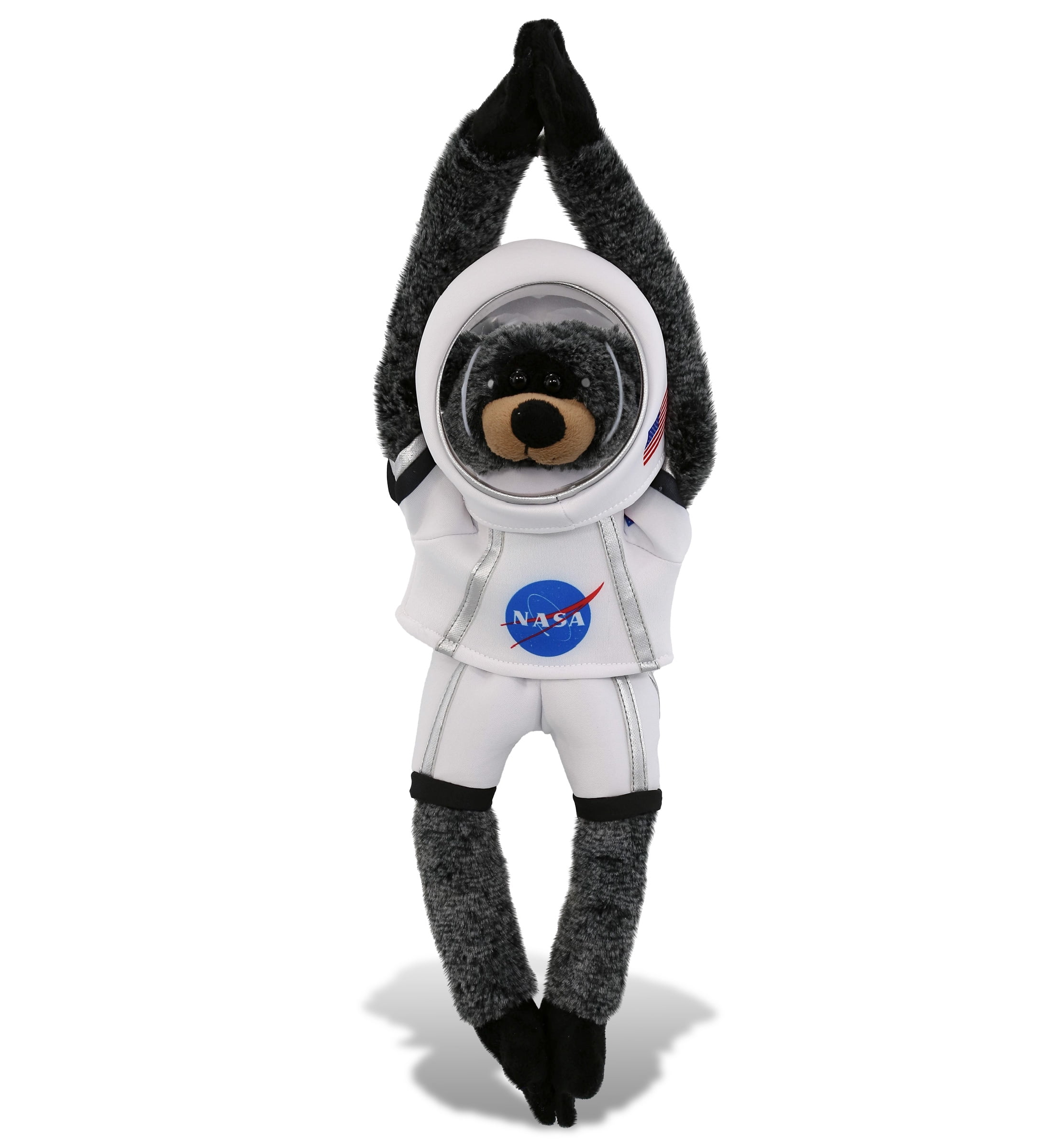 DolliBu Hanging Black Bear Astronaut Plush Toy - Super Soft Safari Life Astronaut Stuffed Animal ...