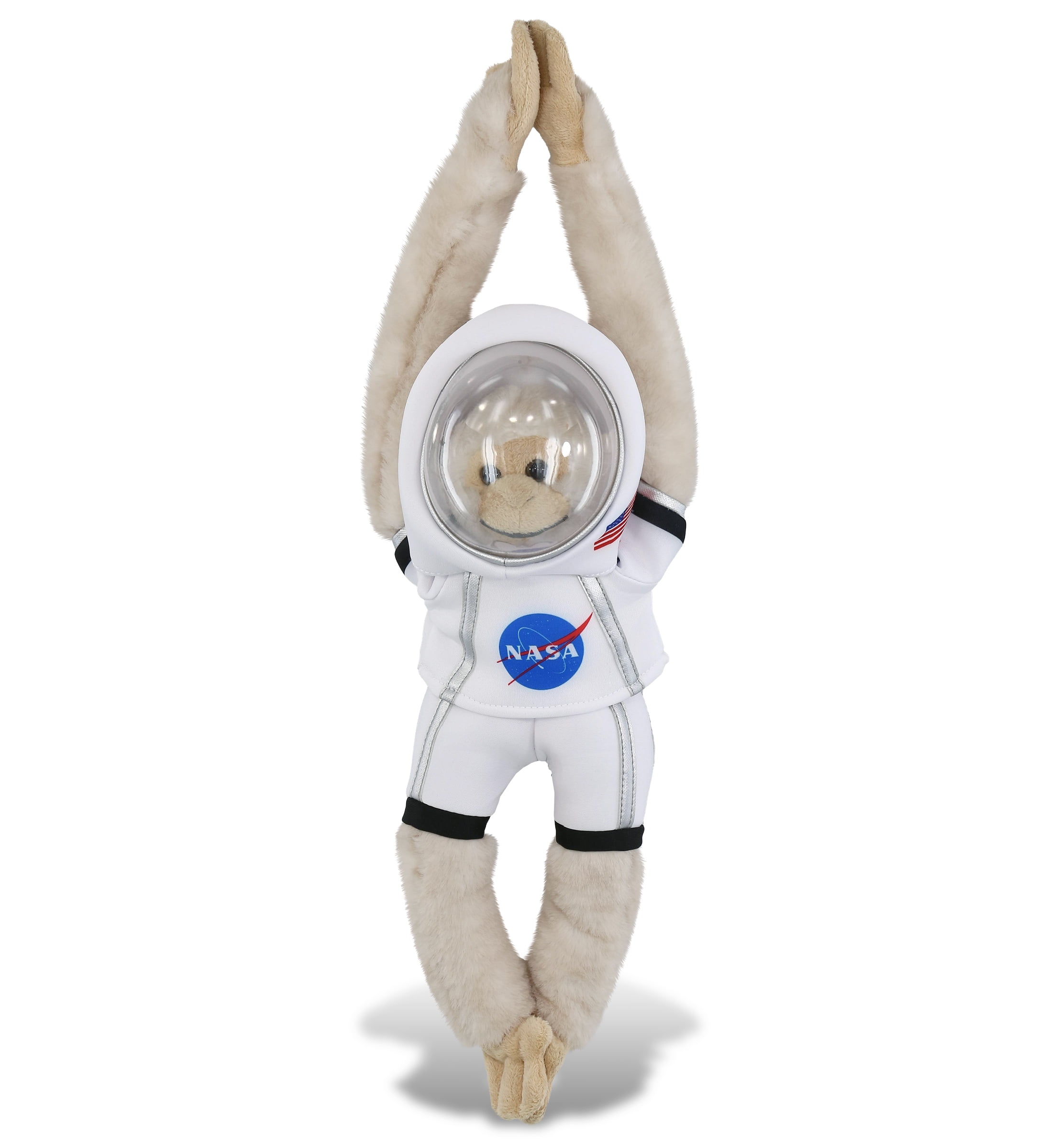 DolliBu Hanging White Squirrel Monkey Astronaut Plush Toy - Super Soft ...