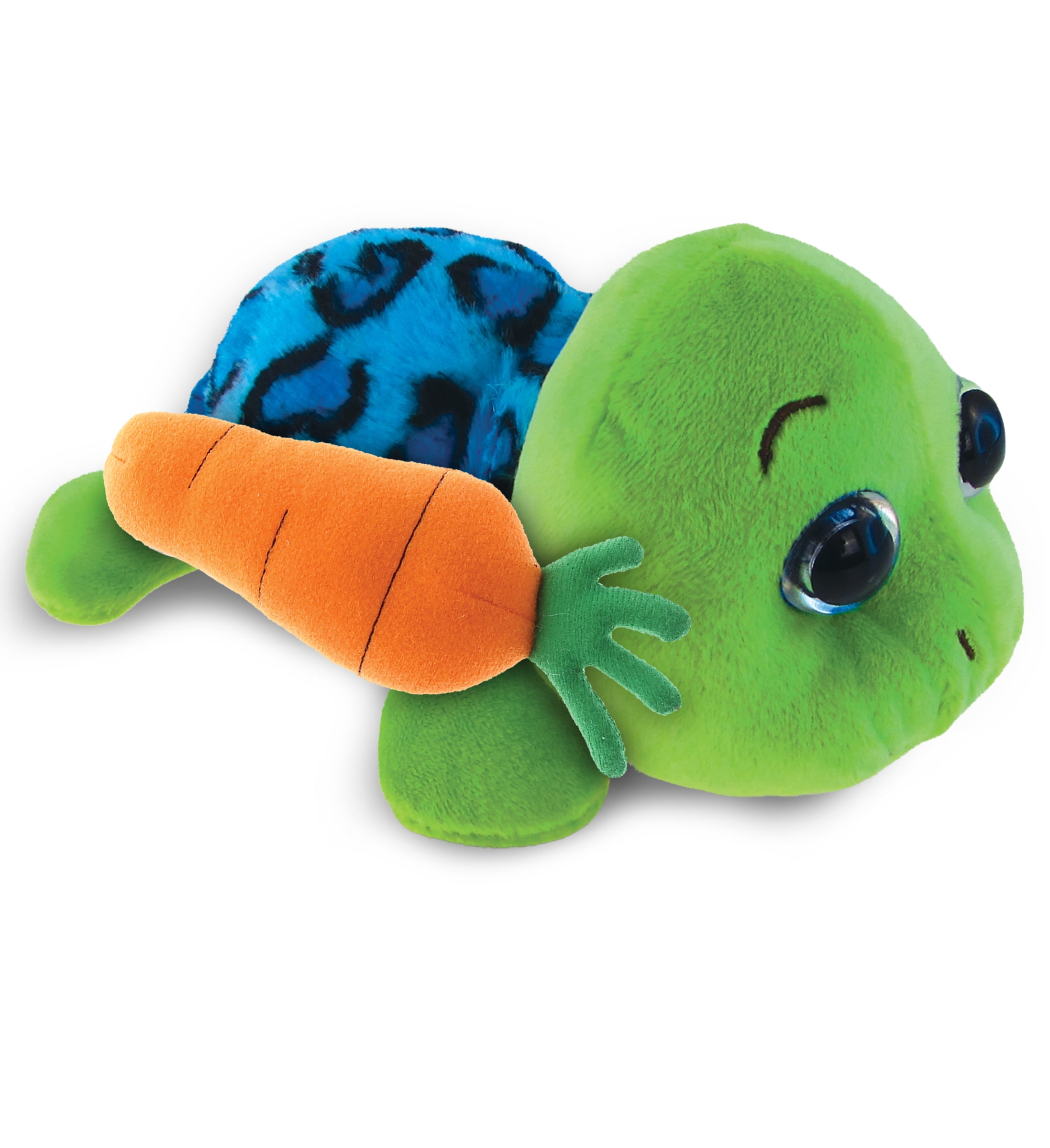 DolliBu Happy Easter Big-Eyed Blue Shell Sea Turtle with Carrot - Cute Stuffed Animals with ...