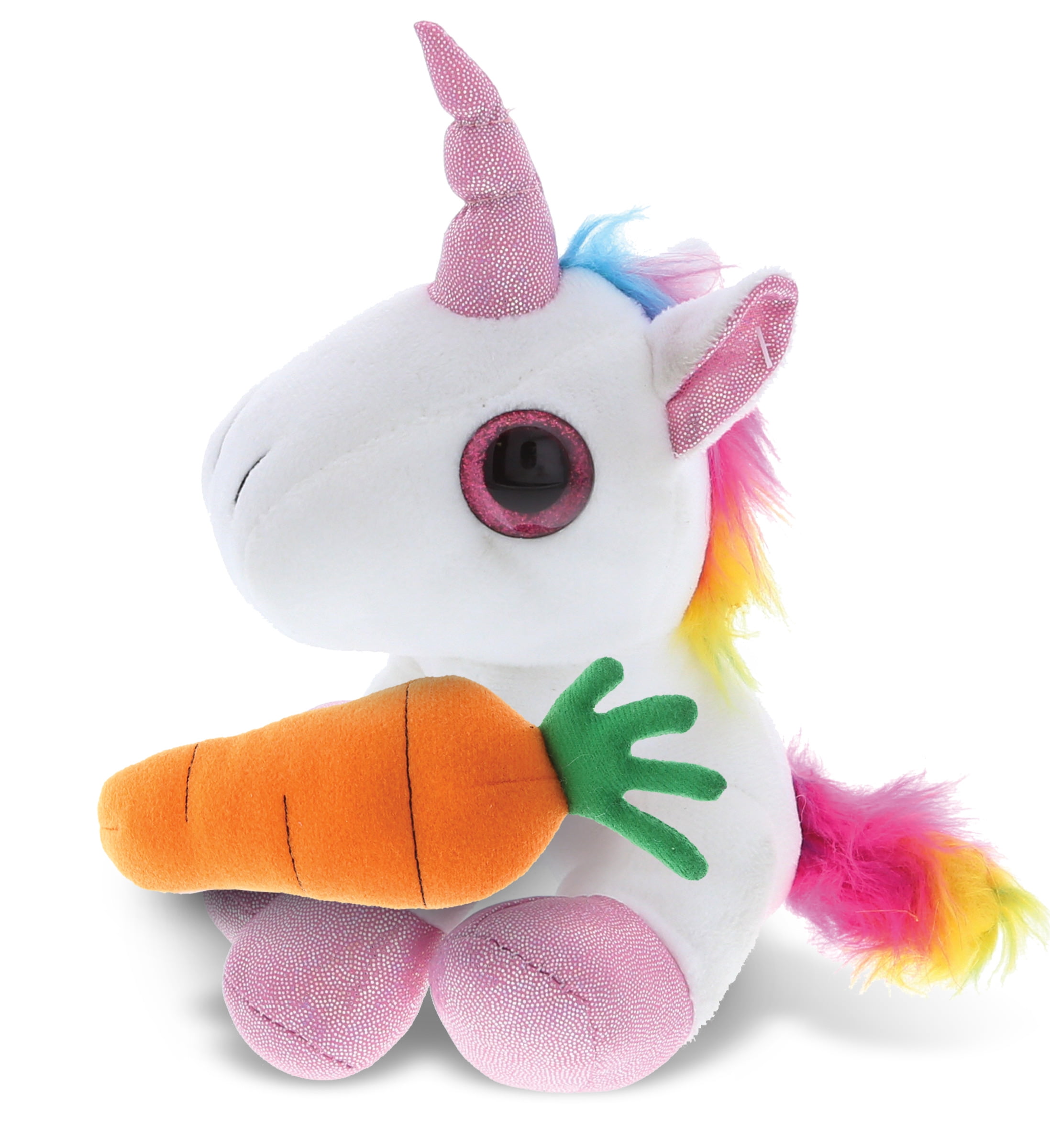 DolliBu Happy Easter Sparkling Eyes White Unicorn with Carrot - Cute ...