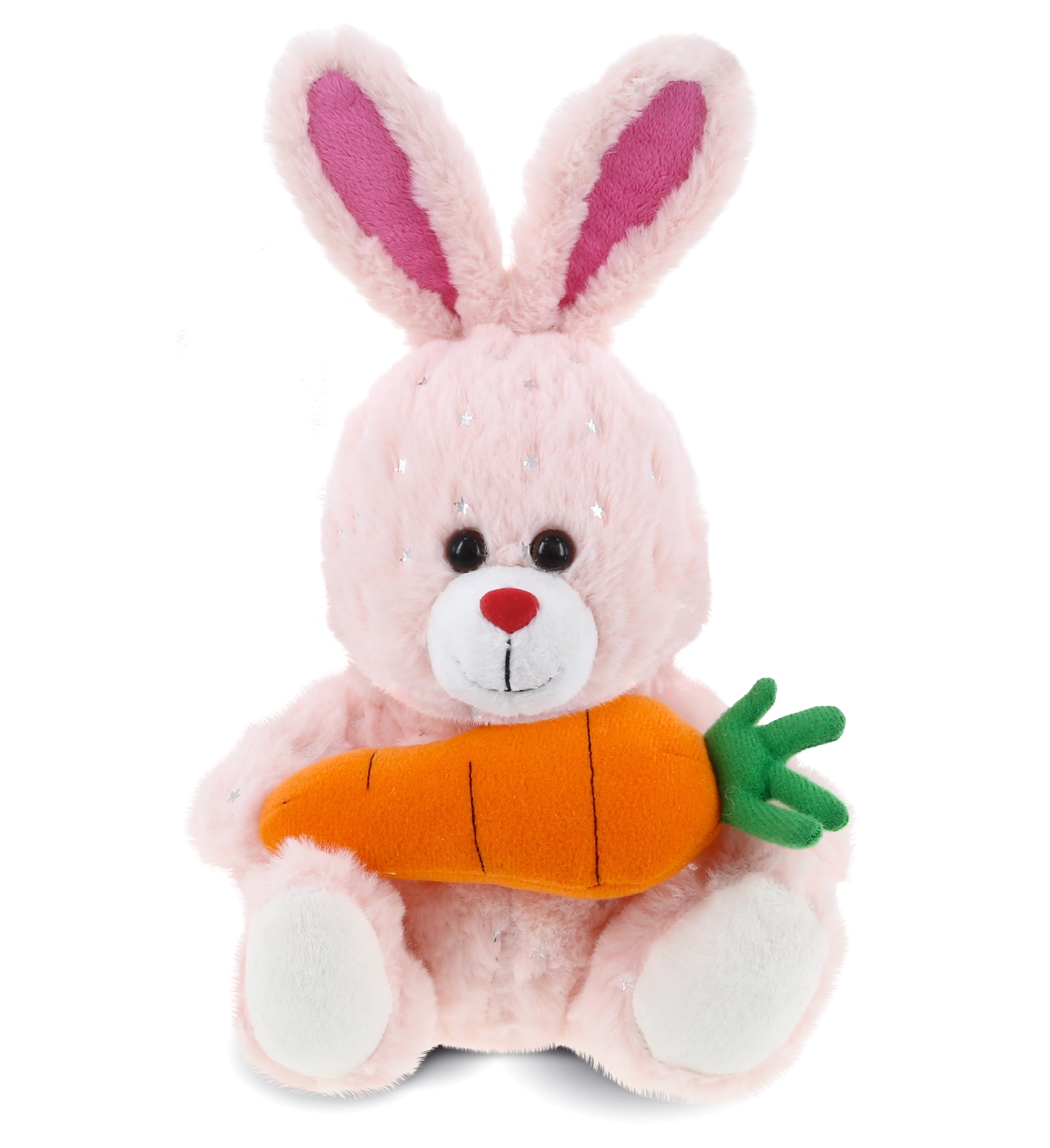 DolliBu Happy Easter Super Soft Plush Rose Gold Bunny with Carrot ...