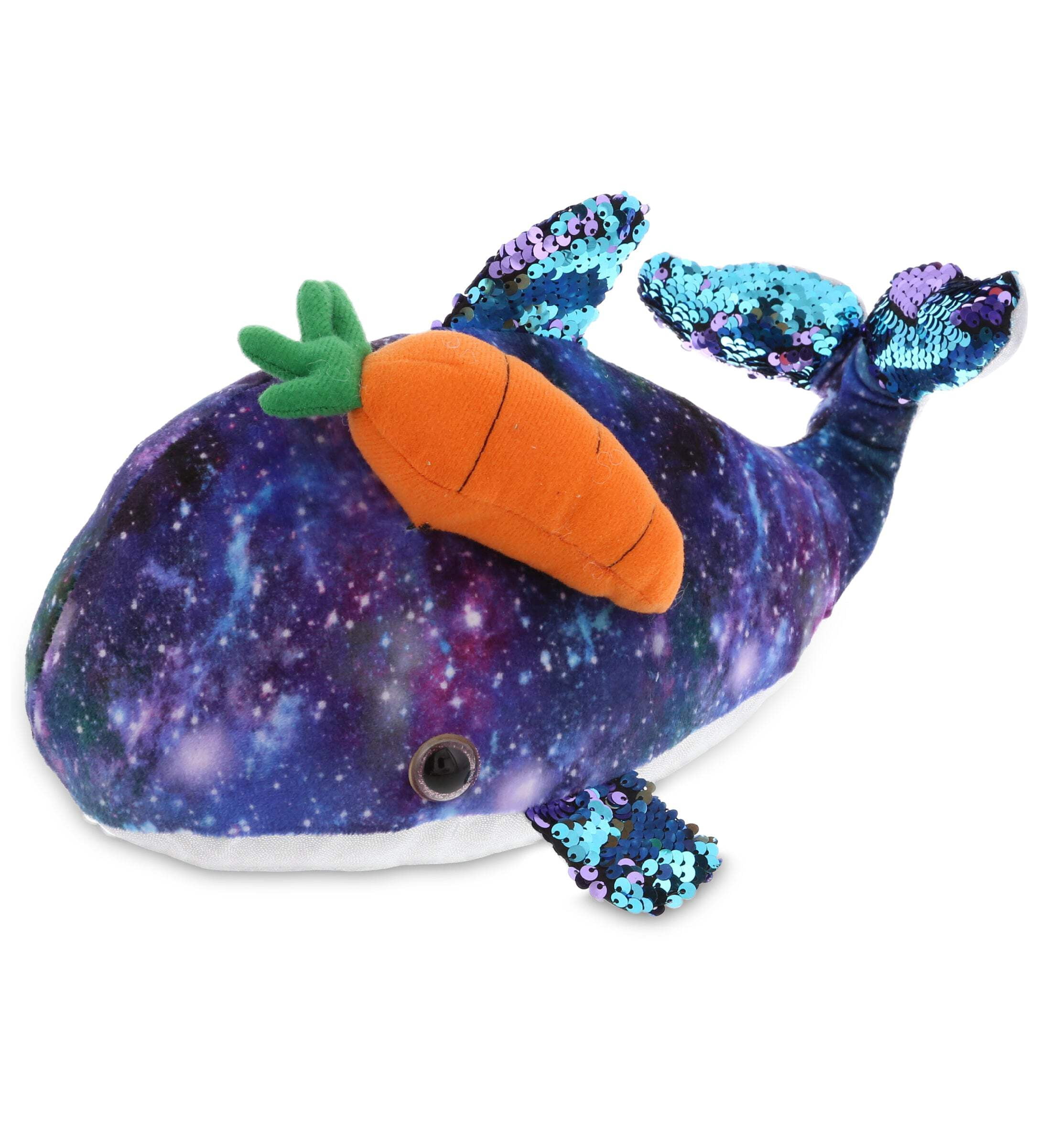 DolliBu Happy Easter Whale Space Sequin Plush with Carrot - Cute ...