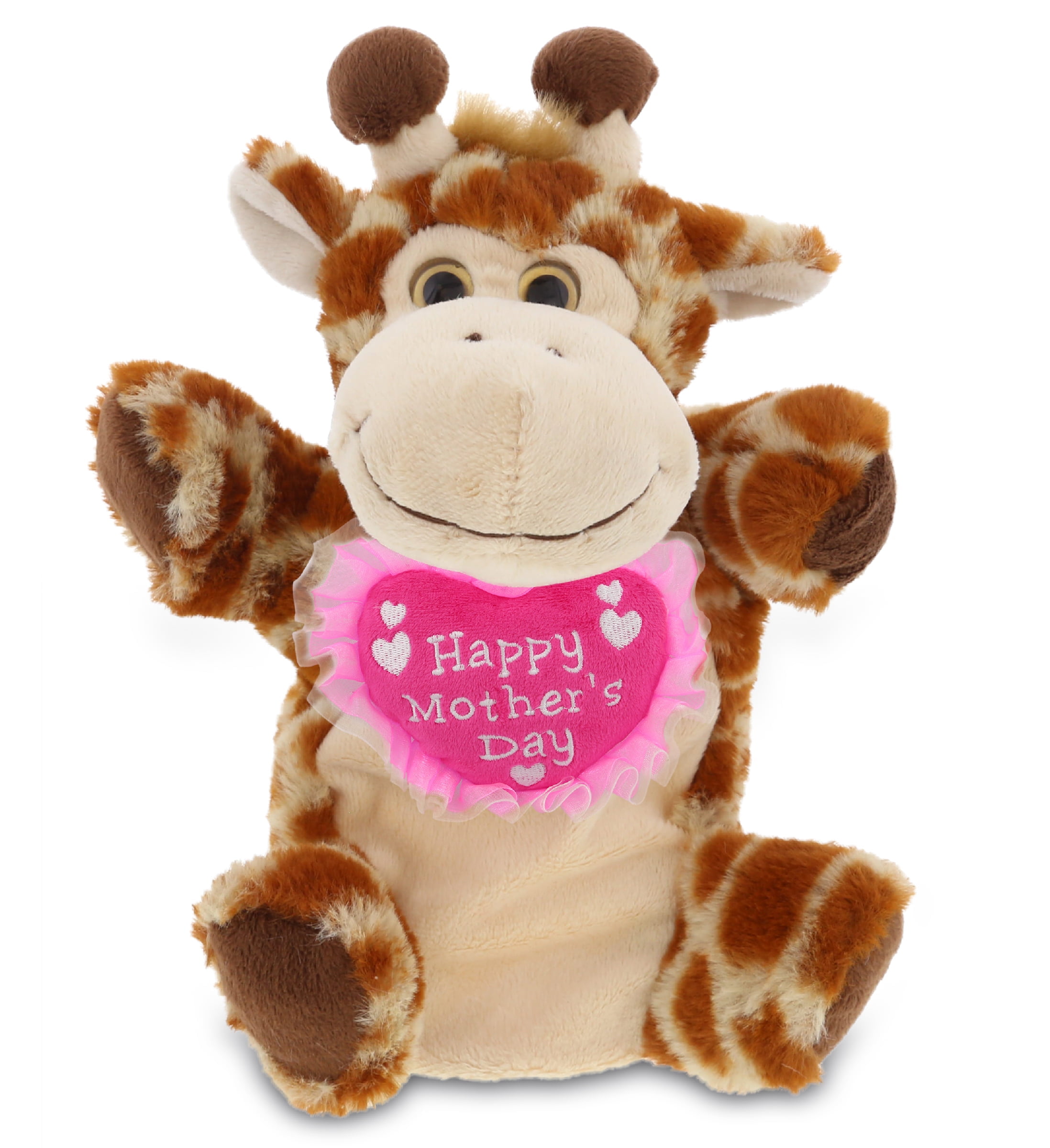 DolliBu Happy Mother's Day Giraffe Plush Hand Puppet - Cute Stuffed ...