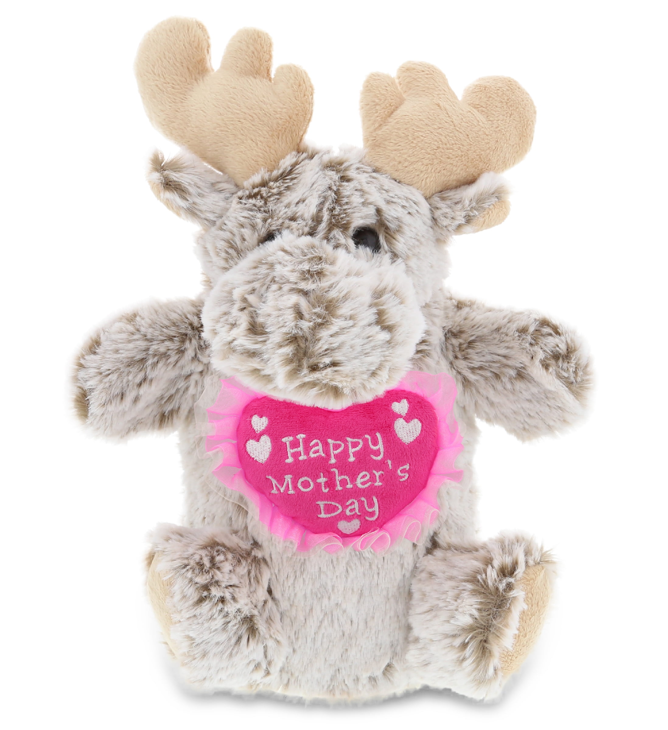 DolliBu Happy Mother's Day Moose Plush Hand Puppet - Cute Stuffed ...