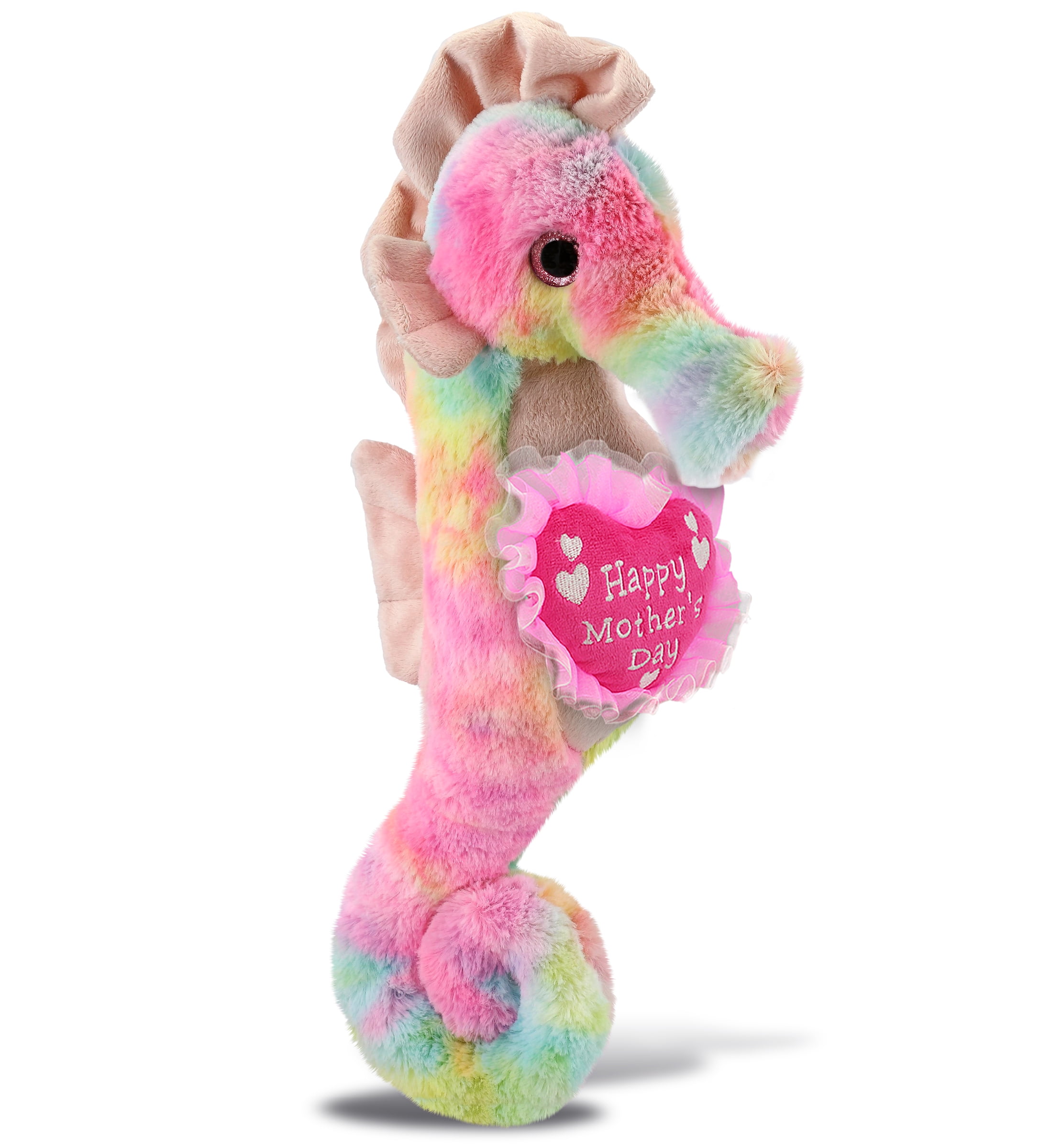 DolliBu Happy Mother's Day Plush Rainbow Seahorse - Cute Stuffed Animal ...