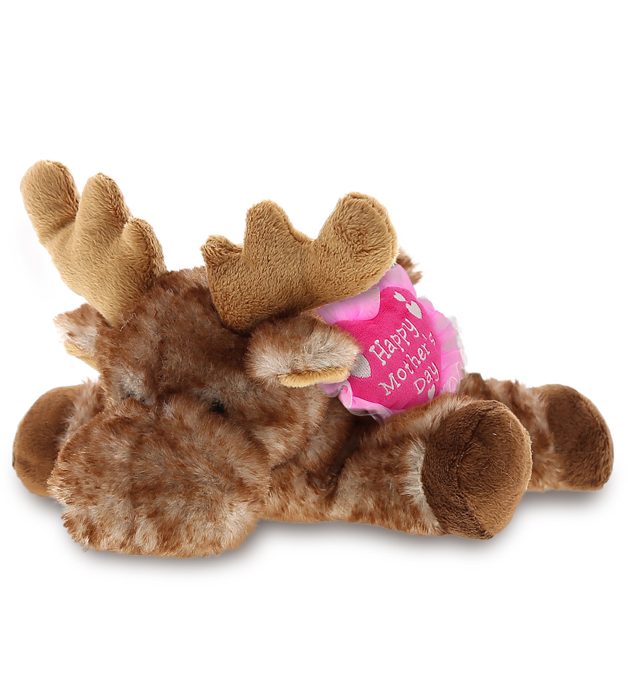 DolliBu Happy Mother's Day Super Soft Plush Brown Lying Moose Doll ...