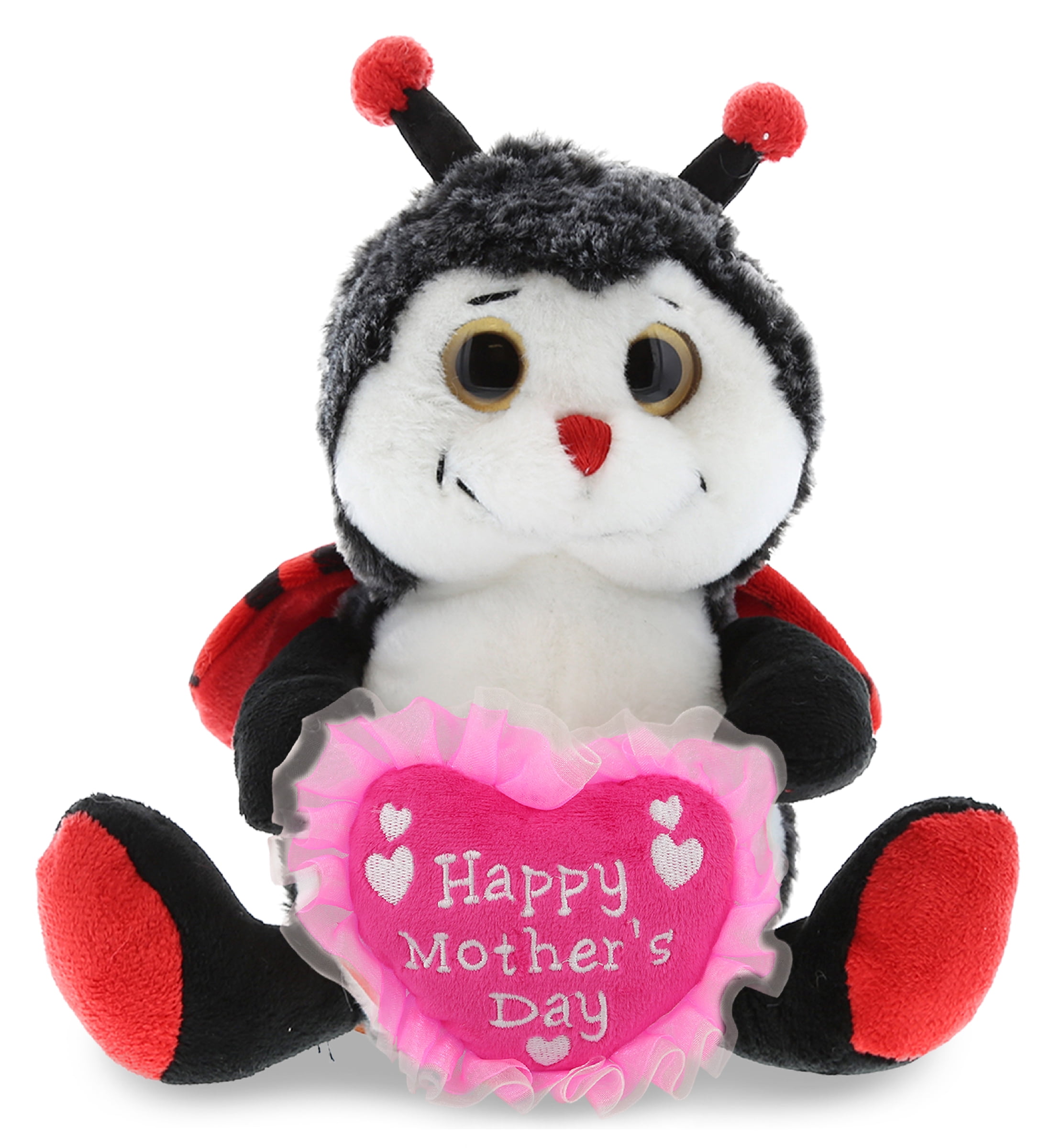 DolliBu Happy Mother's Day Super Soft Plush Sitting Ladybug Figure ...