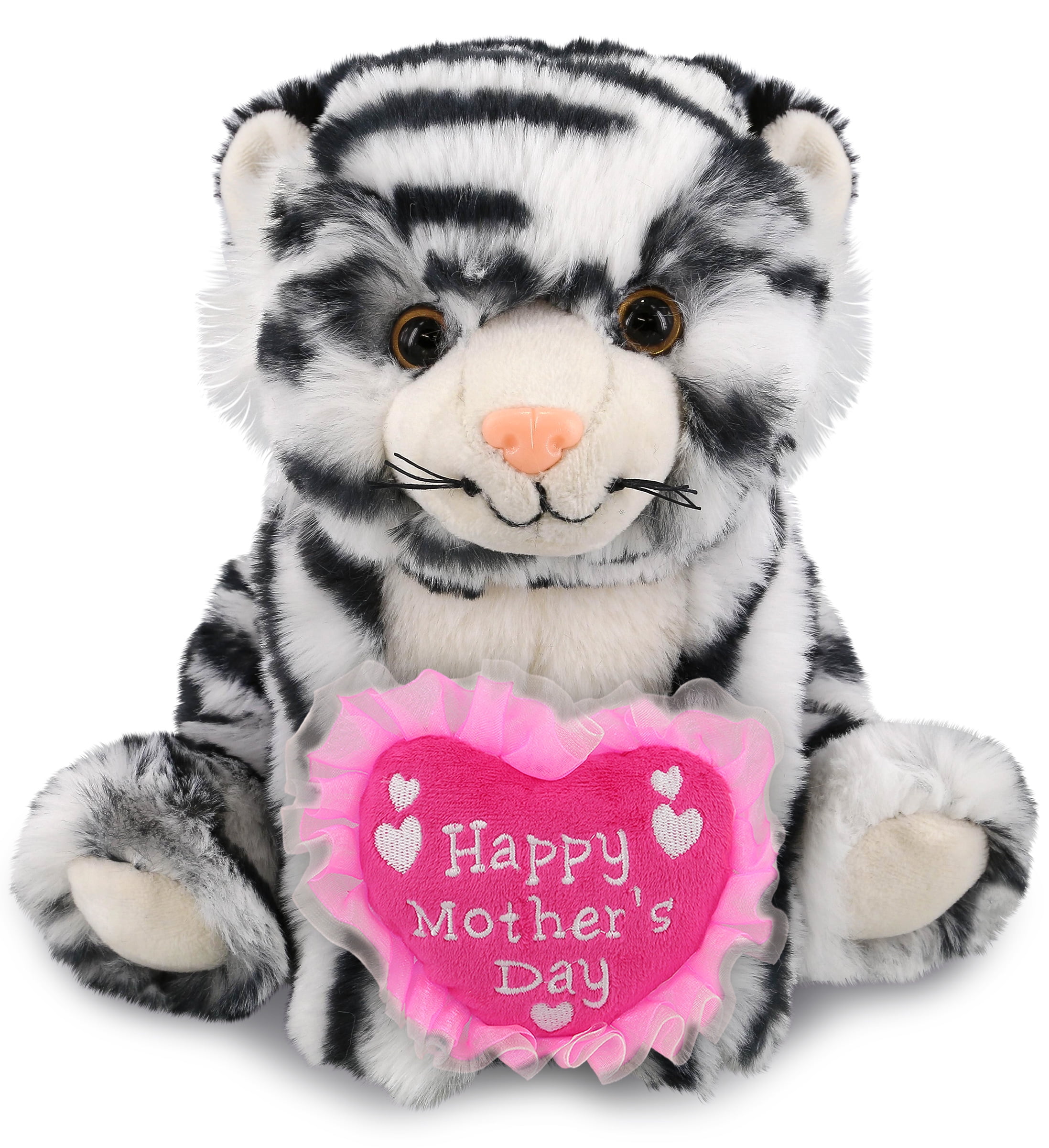 DolliBu Happy Mother's Day Super Soft Plush Squat White Tiger - Cute ...