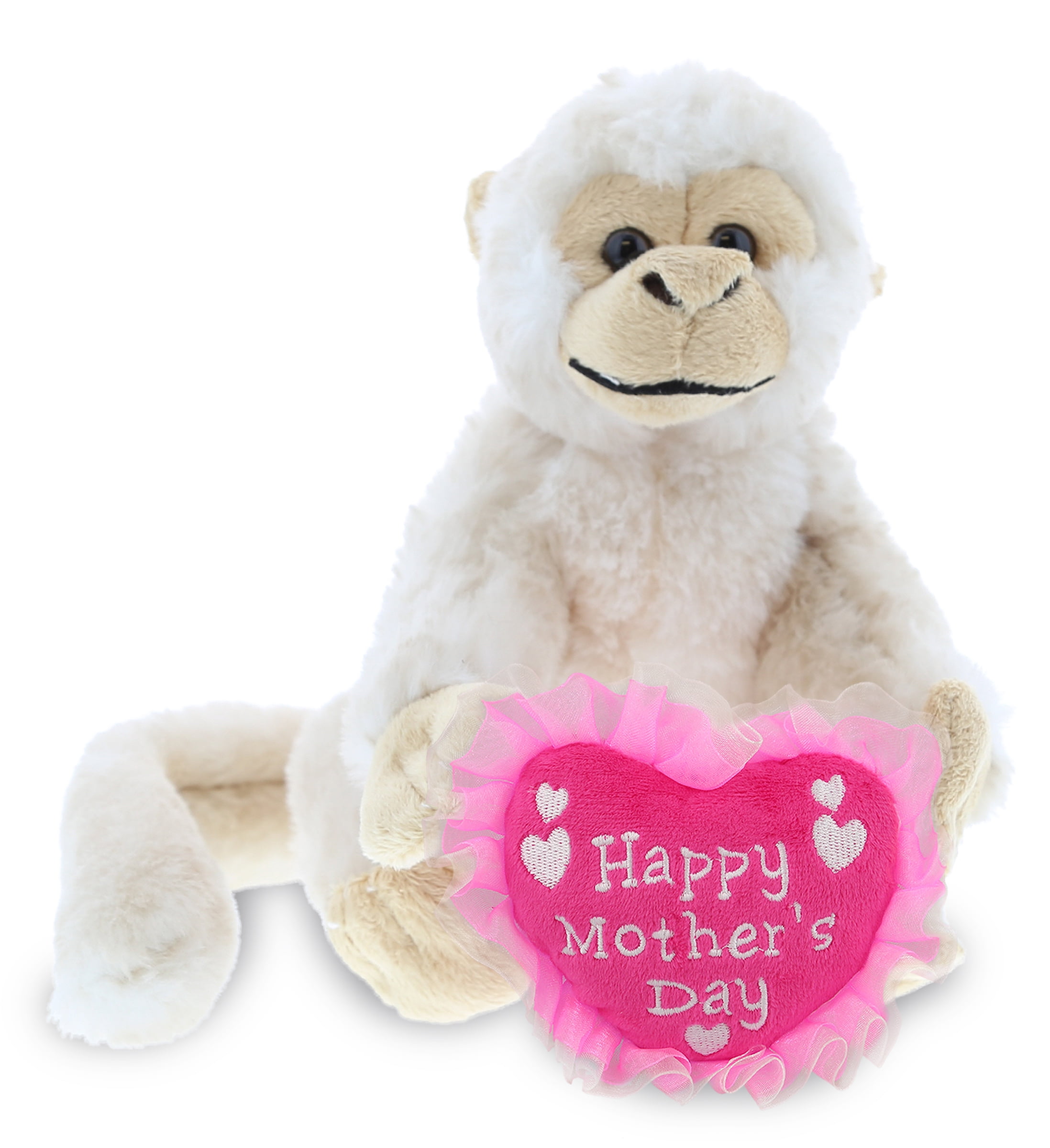 DolliBu Happy Mother's Day Super Soft Plush White Squirrel Monkey ...