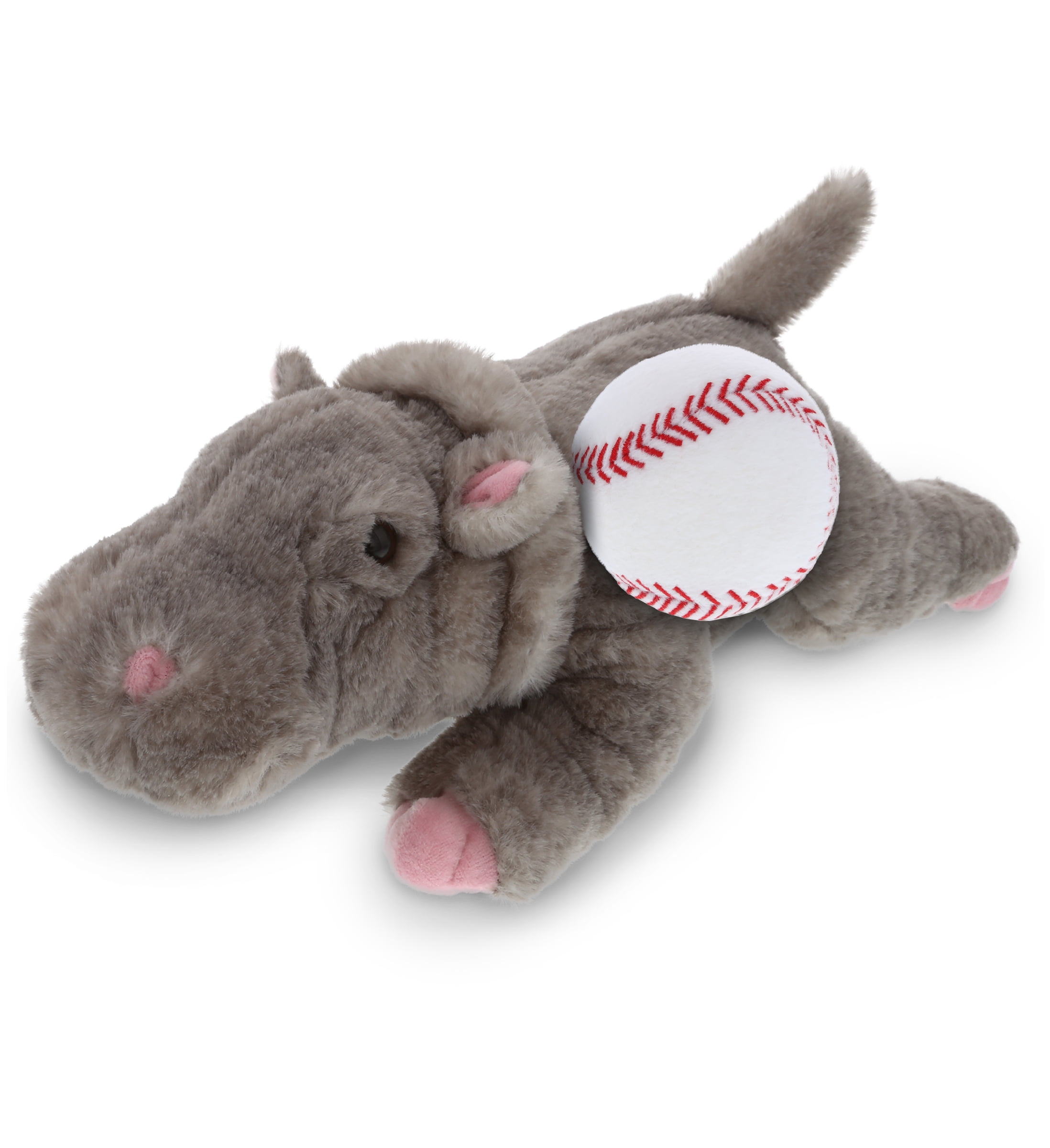 DolliBu Hippo Stuffed Animal with Baseball Plush – Soft Hippopotamus ...