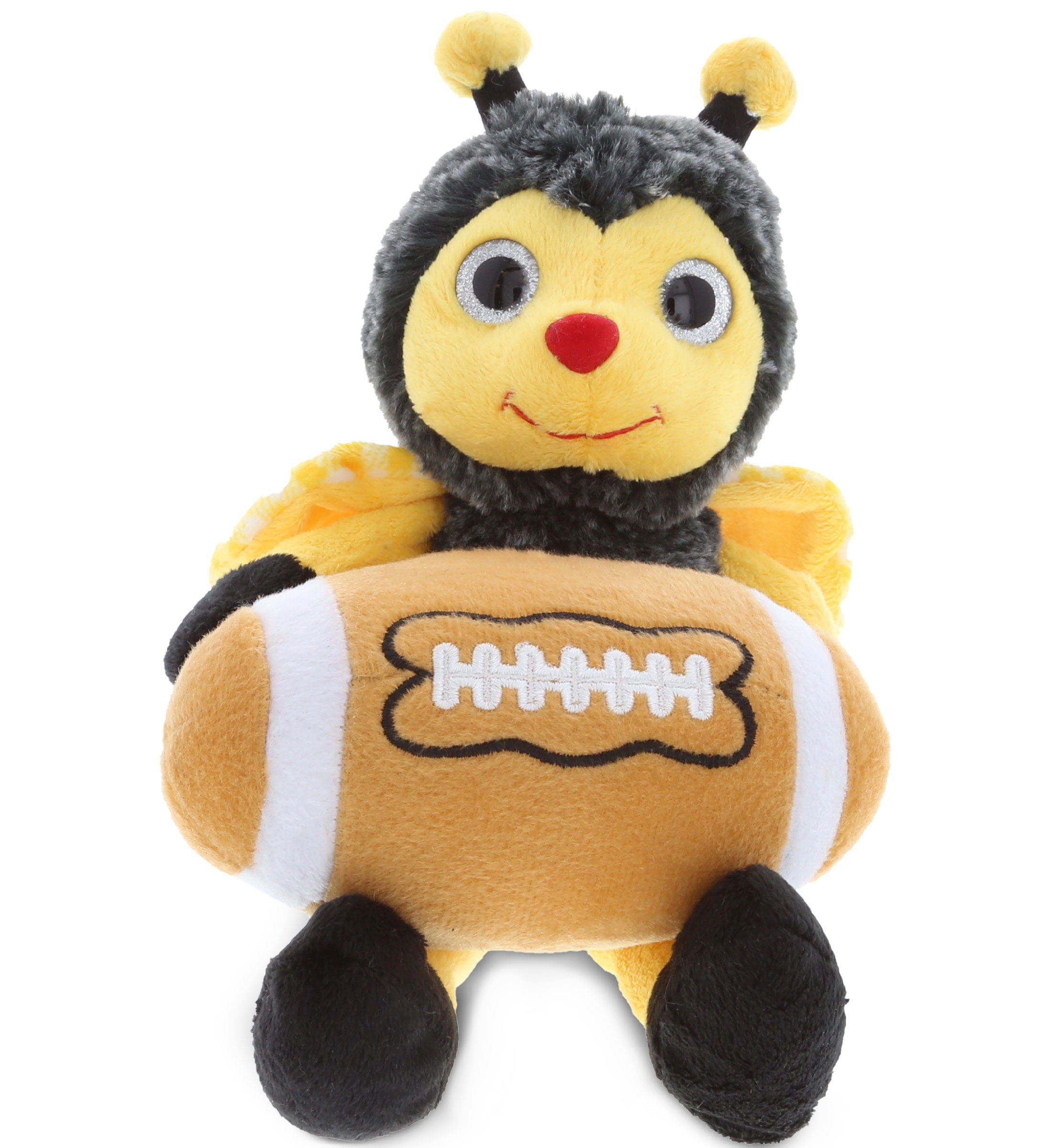 DolliBu Honeybee Stuffed Animal with Football Plush - Soft Huggable ...