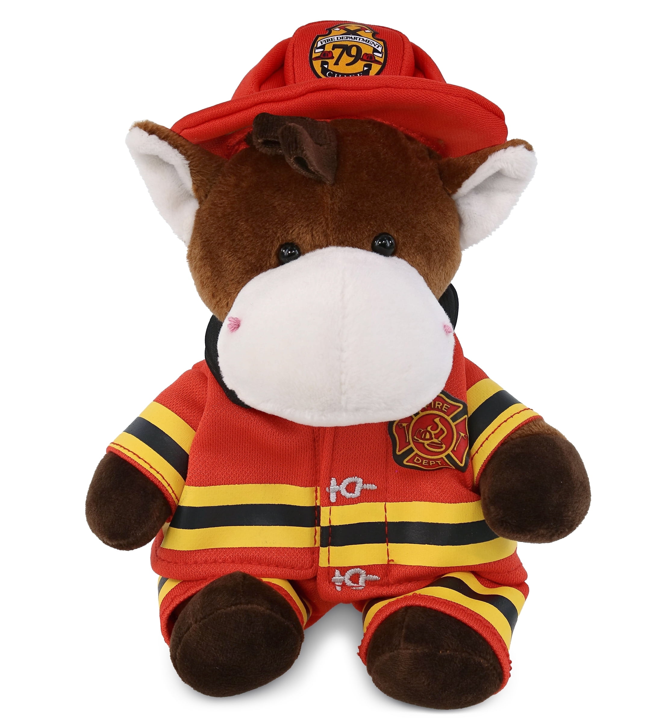 DolliBu Horse Firefighter Stuffed Animal - Super Soft Horse Fireman Toy ...