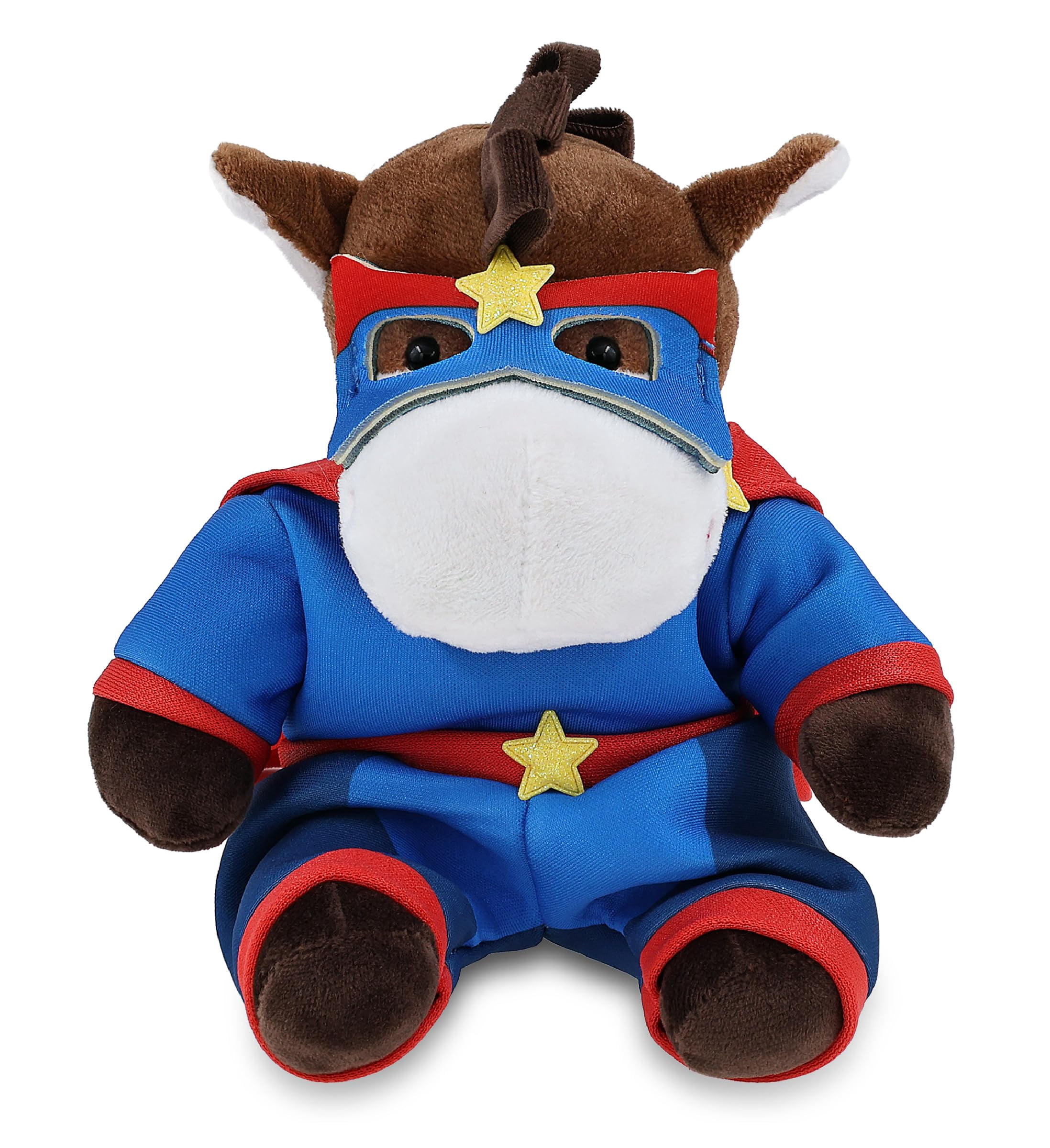 DolliBu Horse Plush Stuffed Animal with Superhero Costume - Cute Farm ...