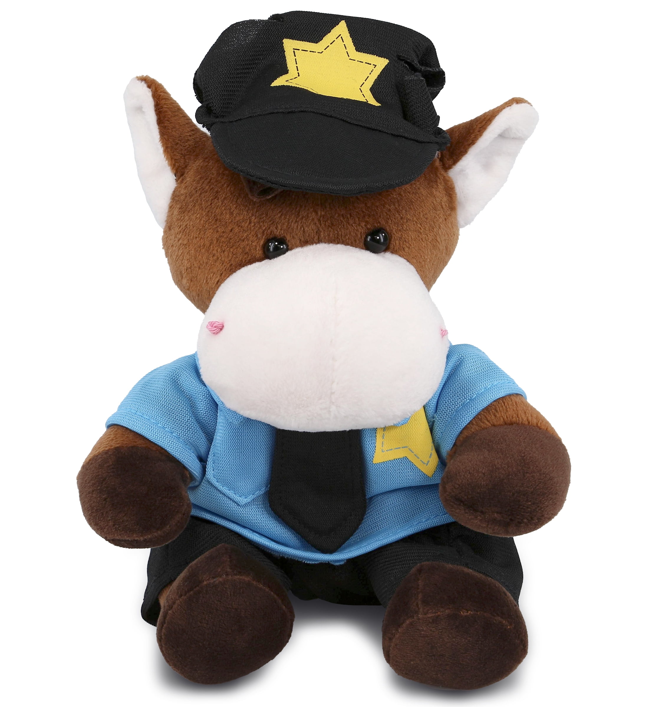 DolliBu Horse Police Officer Plush Toy - Super Soft Horse Cop Stuffed ...
