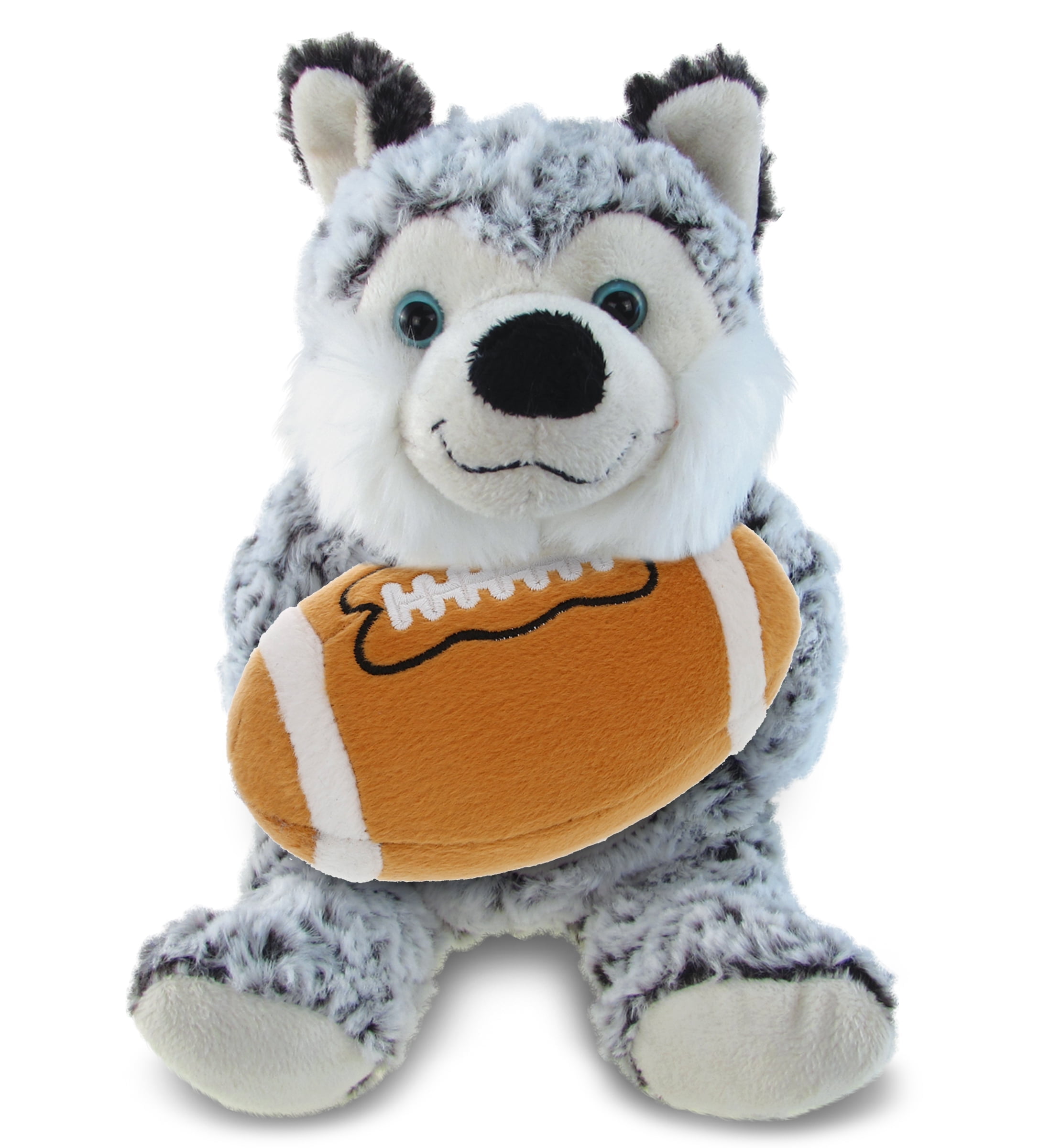 DolliBu Husky Stuffed Animal with Football Plush - Soft Huggable Husky ...