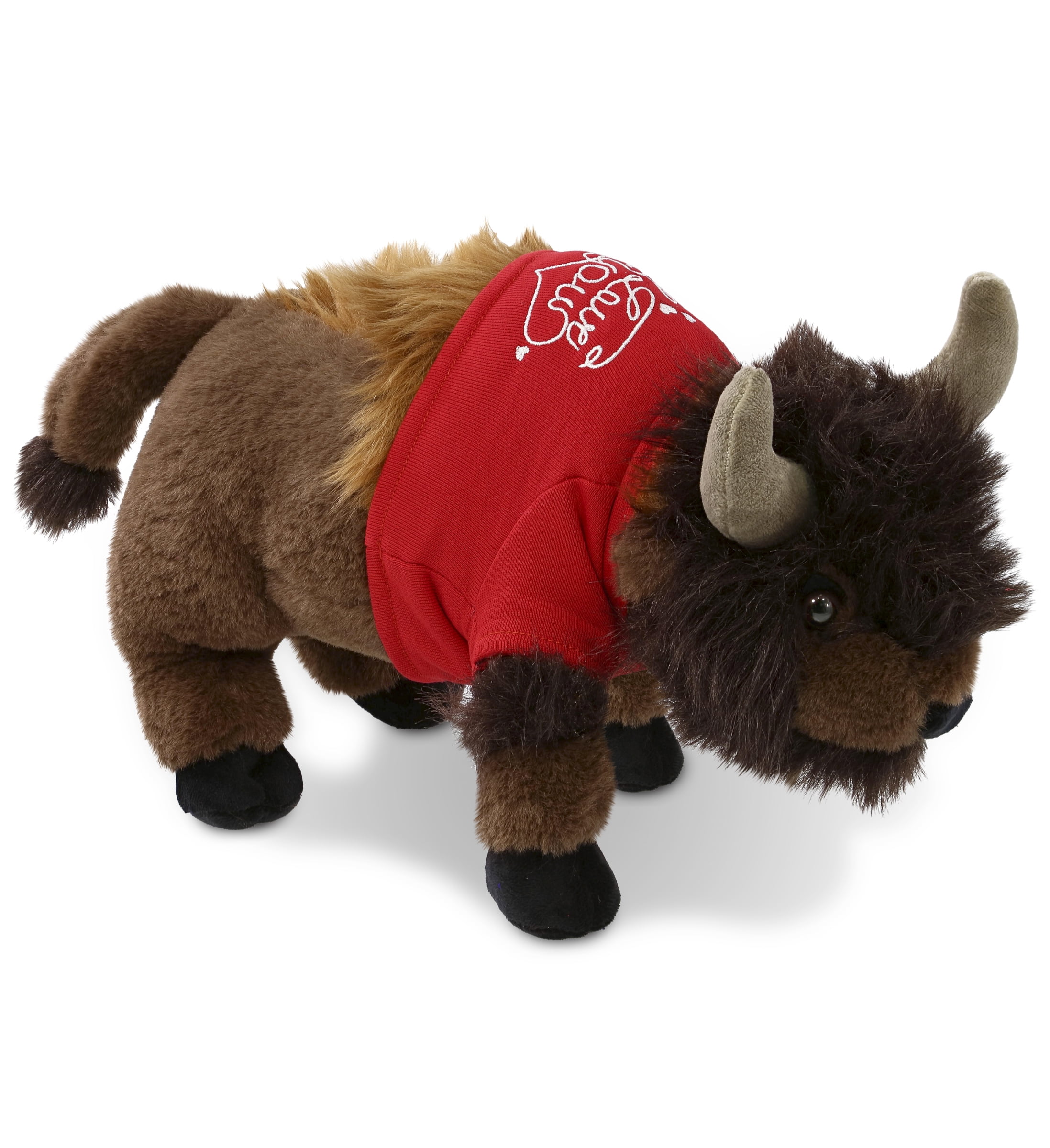 DolliBu I LOVE YOU Buffalo Plush- Cute Buffalo Plush Stuffed Animal ...