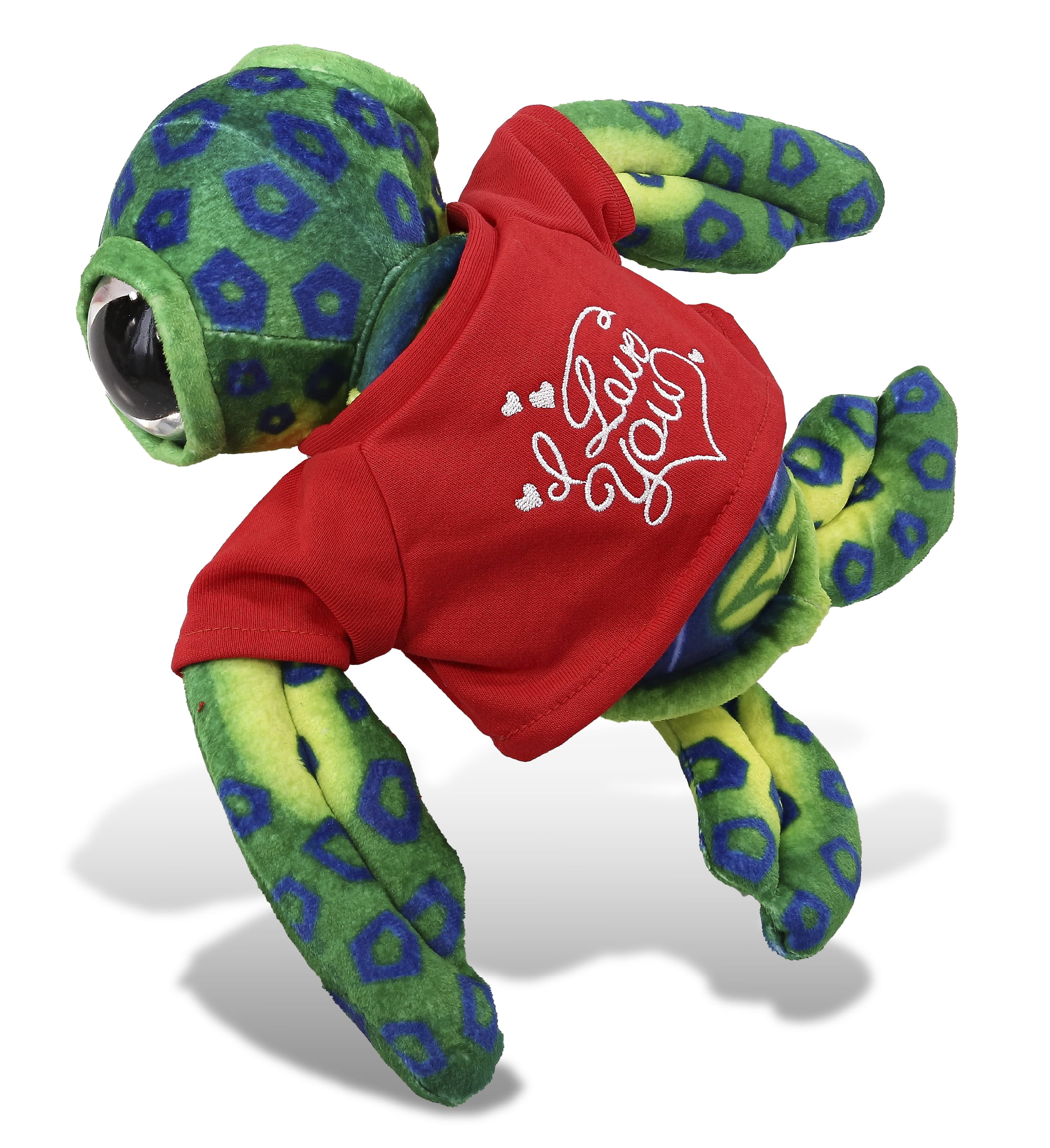 DolliBu I LOVE YOU Green Sea Turtle Plush- Cute Turtle Plush Stuffed ...