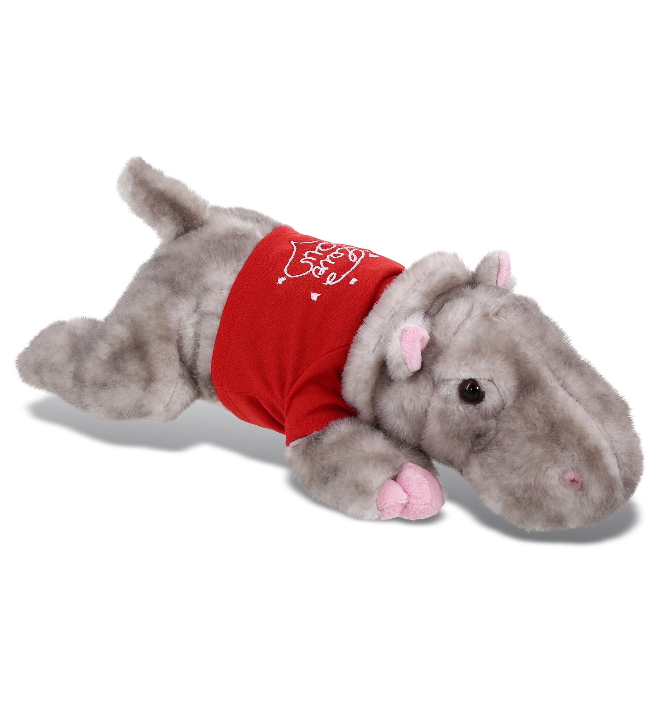 DolliBu I LOVE YOU Hippo Plush - Cute Hippopotamus Stuffed Animal with ...