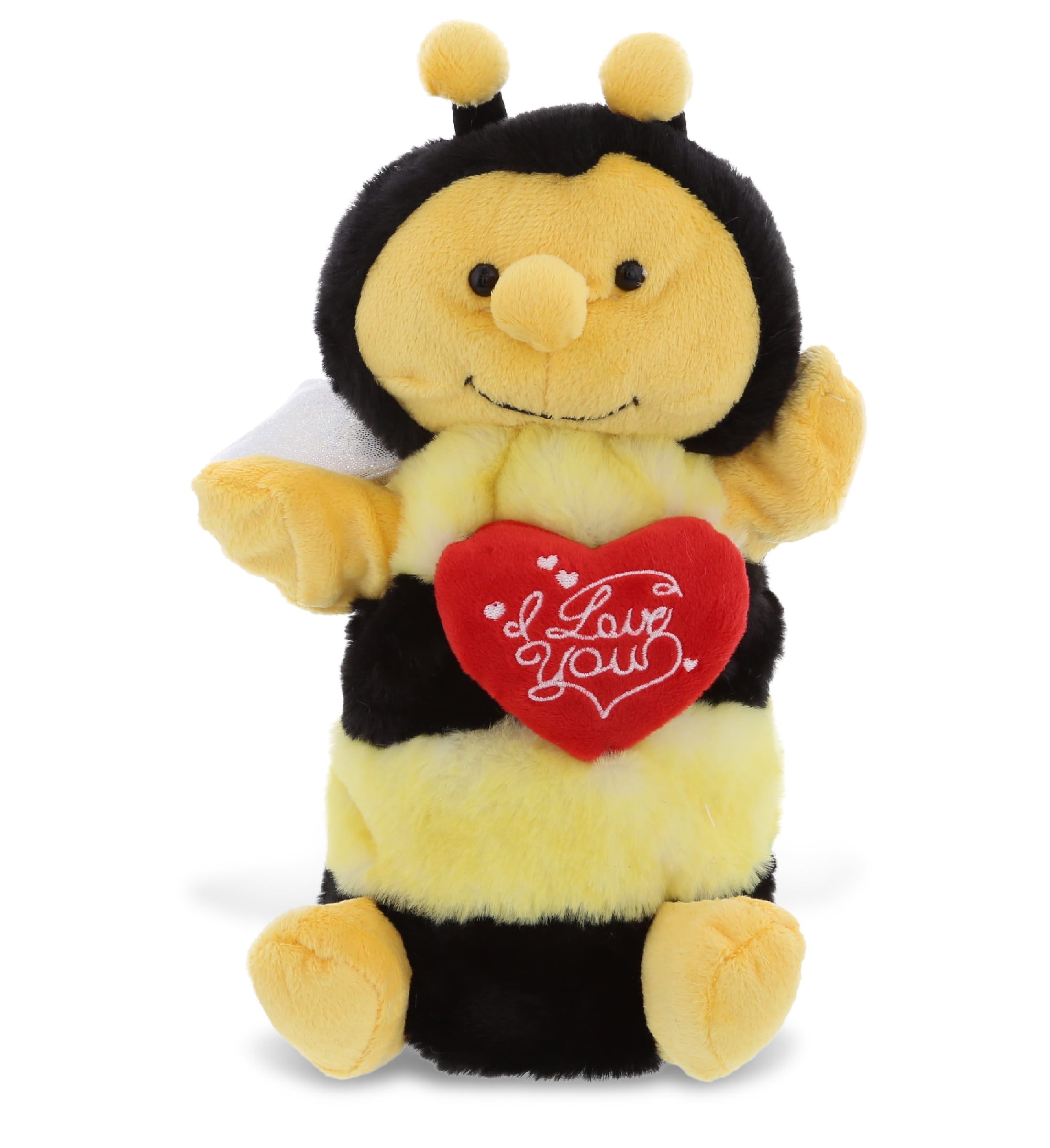 DolliBu I LOVE YOU Honeybee Super Soft Plush Hand Puppet - Cute Stuffed ...