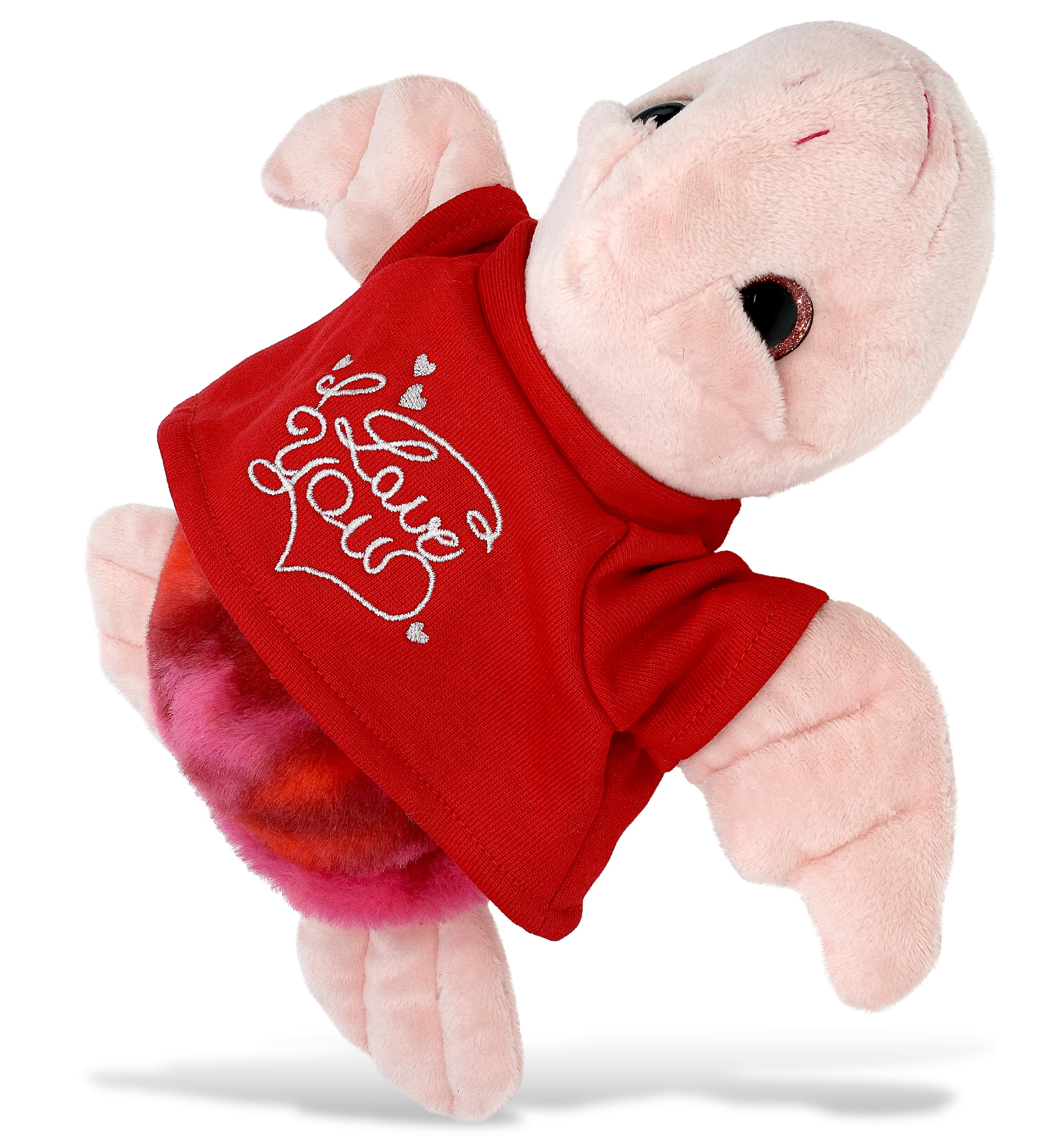 DolliBu I LOVE YOU Pink Tie-Dye Sea Turtle Plush- Cute Sea Turtle Plush ...