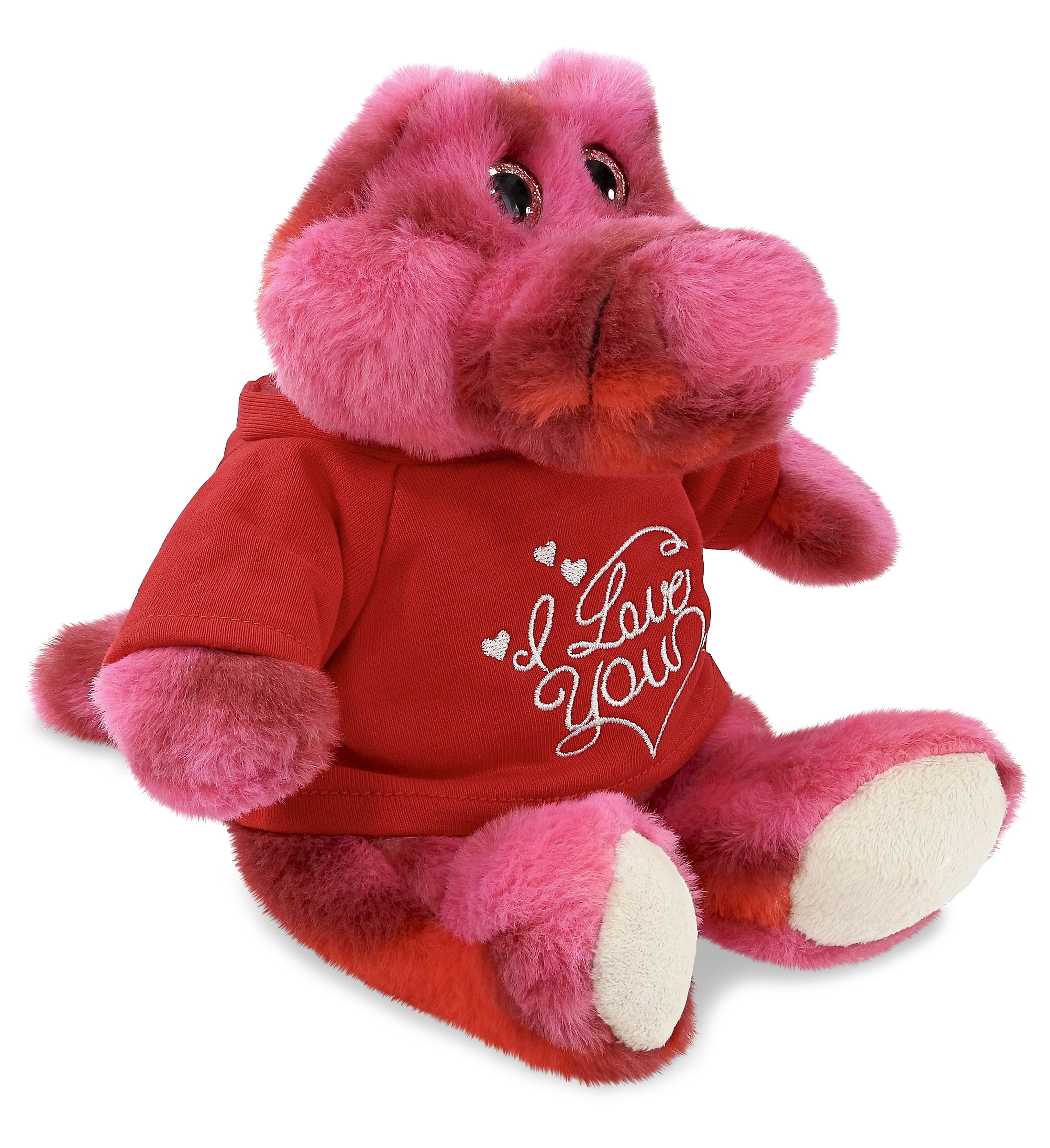 DolliBu I LOVE YOU Pink Tie-Dye Sitting Alligator Plush- Cute Alligator ...