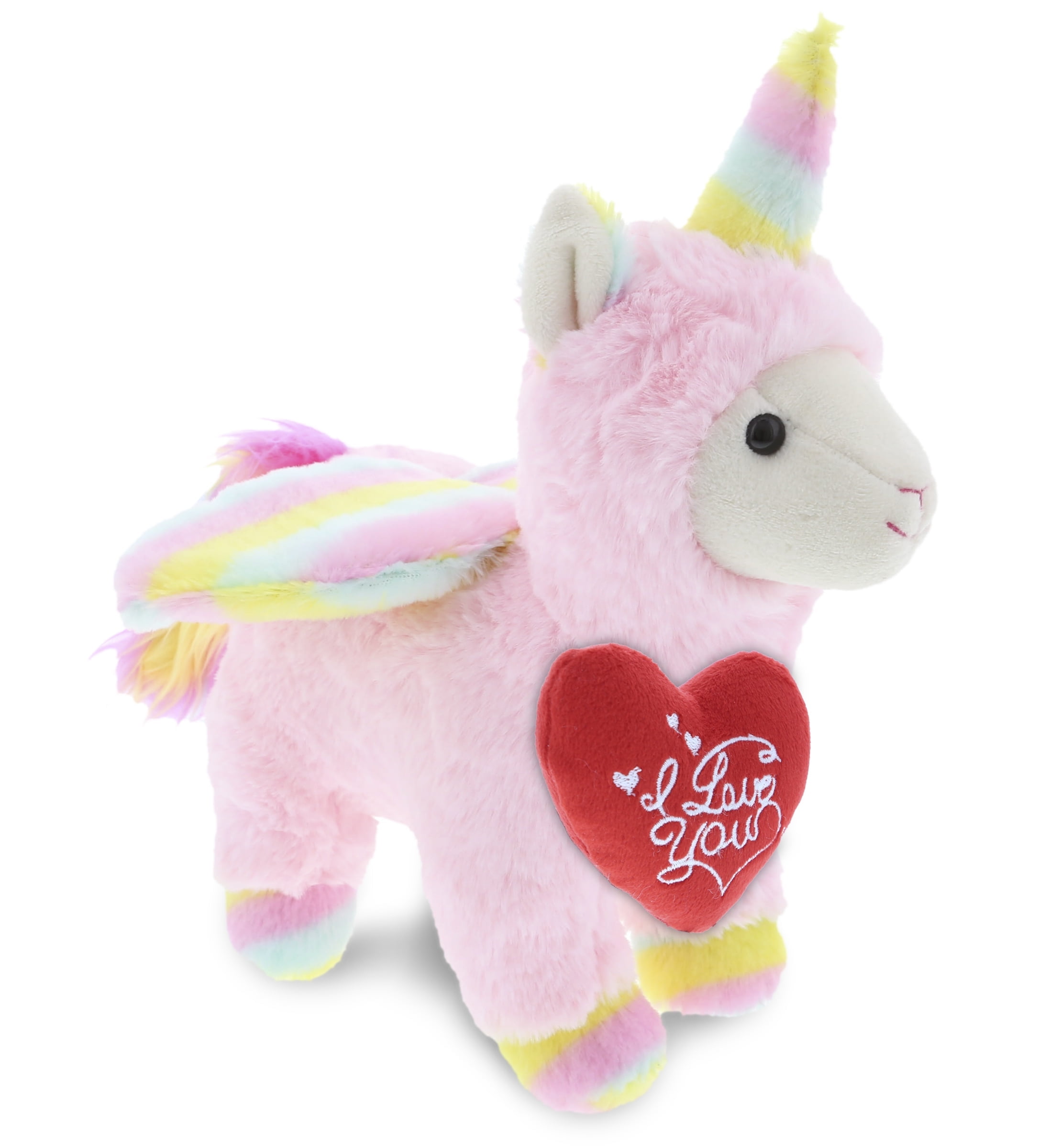 DolliBu I LOVE YOU Plush Pink Flying Llamacorn - Cute Stuffed Animal ...
