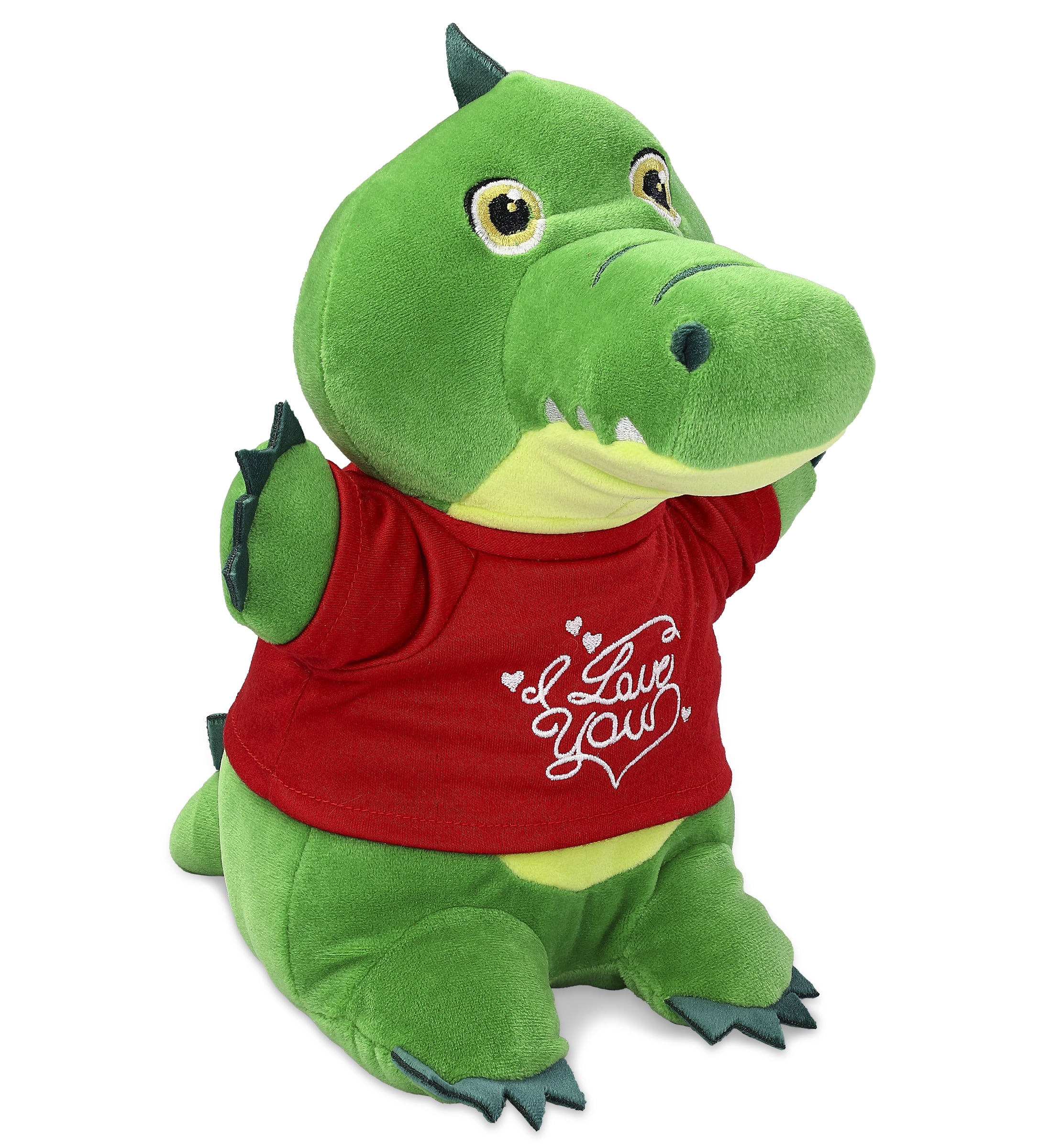 DolliBu I LOVE YOU Snug-Mooshies Standing Alligator Plush- Cute Gator ...