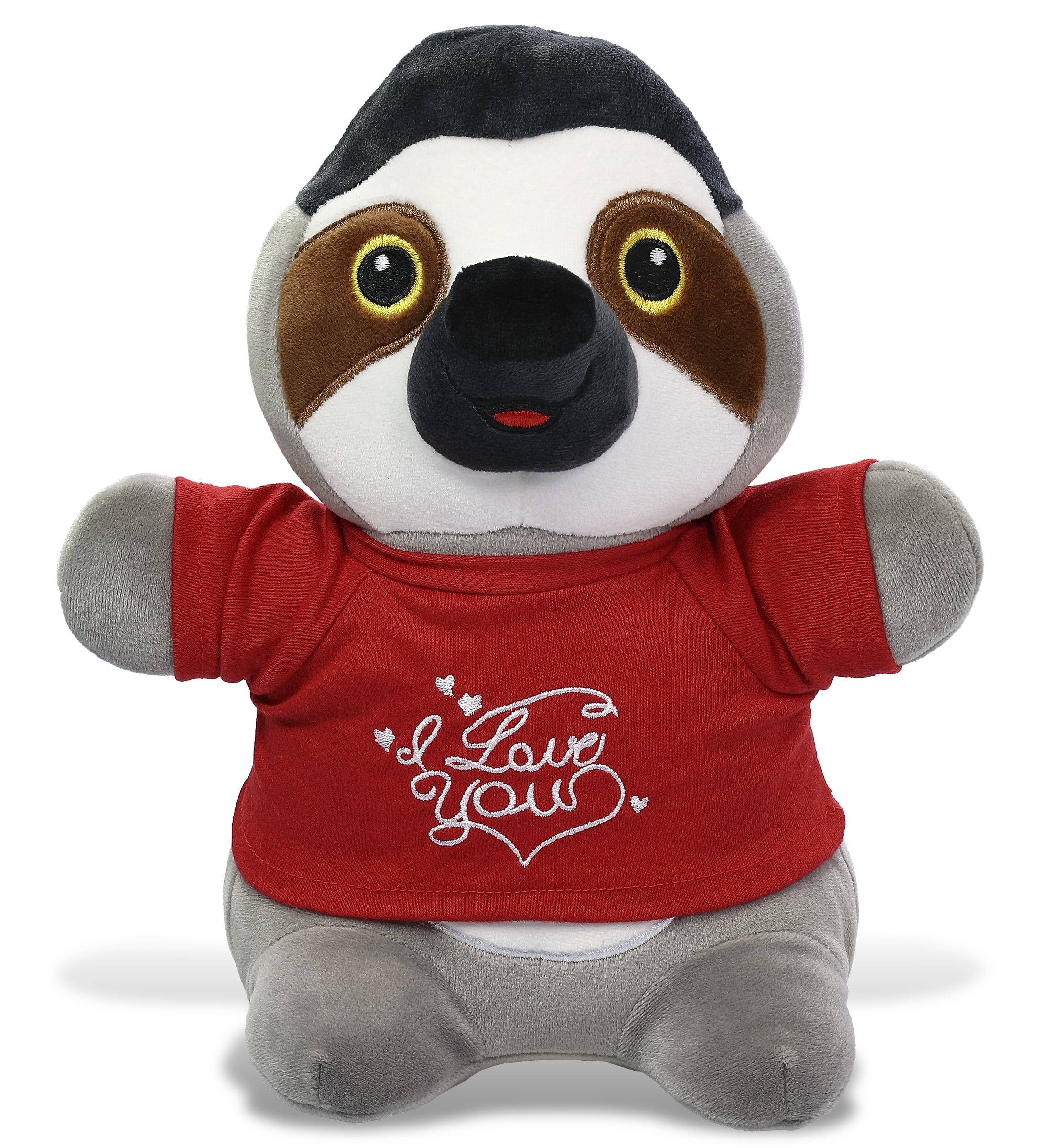 DolliBu I LOVE YOU Snug-Mooshies Standing Sloth Plush- Cute Sloth Plush ...