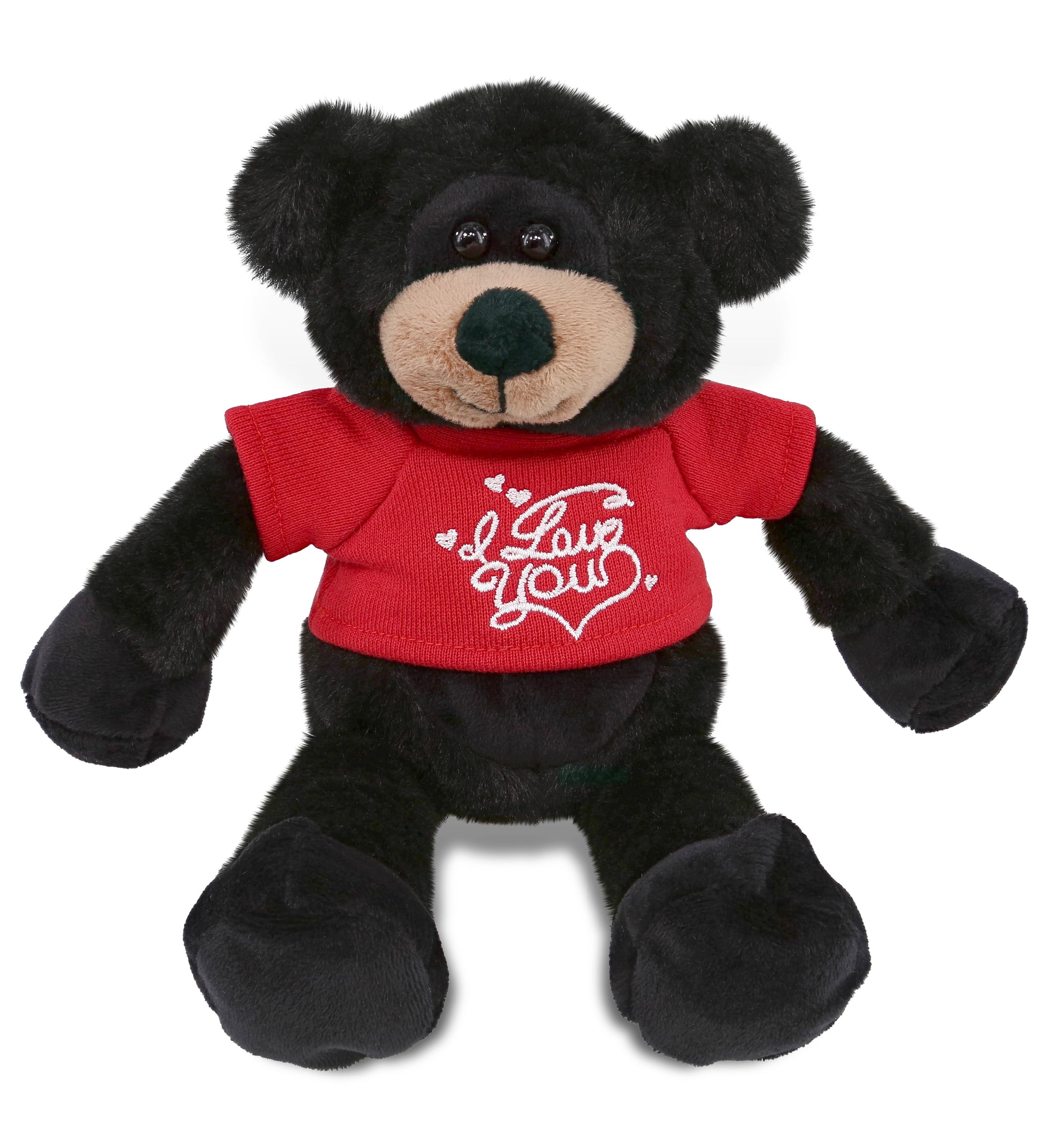 DolliBu I LOVE YOU Super Soft Long Leg Black Bear - Stuffed Long Leg ...