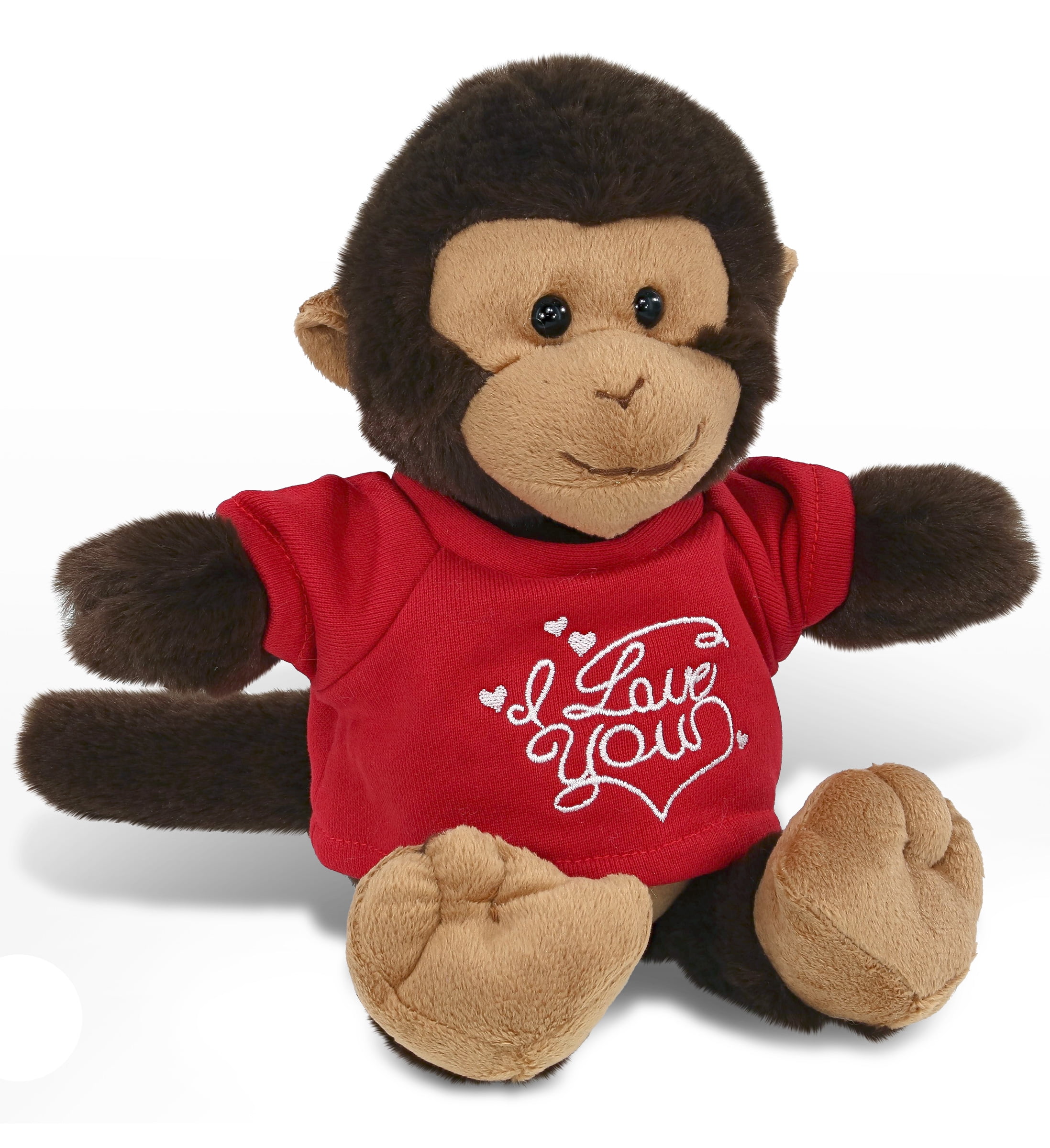 DolliBu I LOVE YOU Super Soft Monkey Plush Stuffed Animal- Cute Monkey ...
